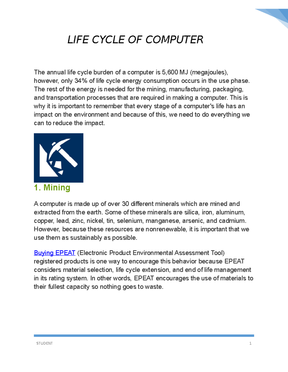 LIFE Cycle OF Computer - ytruru - LIFE CYCLE OF COMPUTER The annual ...