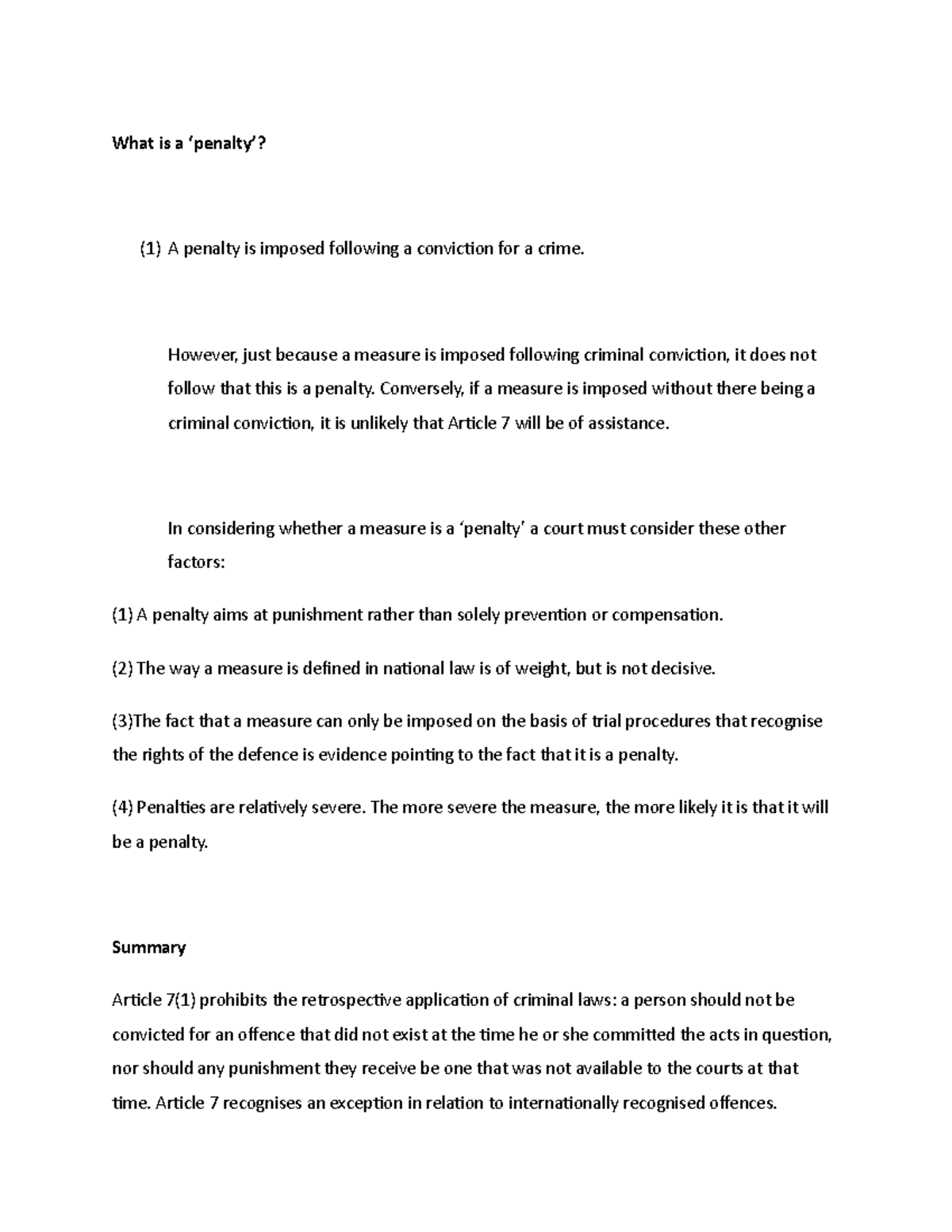 What is a ‘penalty’ - This document provides: What is a penalty? and a ...