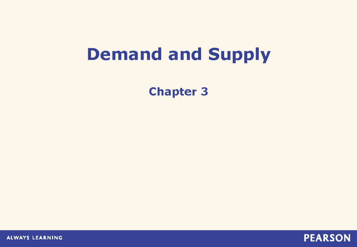 Chapter 3 notes 2020 - Demand and Supply Chapter 3 Main ideas After ...