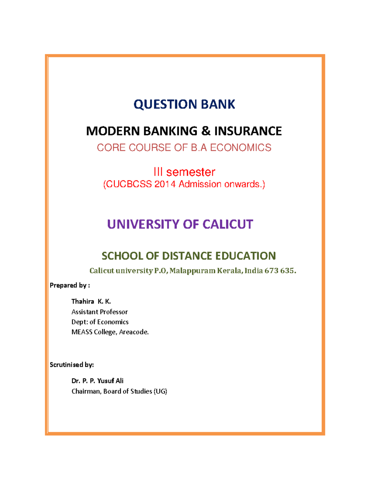 QB Banking and Insurance on21Dec2015 - QUESTION BANK MODERN BANKING ...