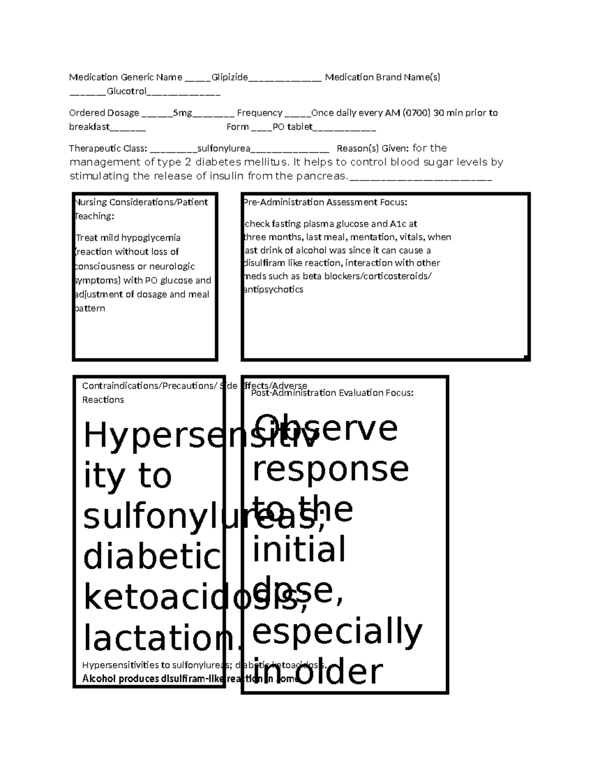 Med Card Red Yoder - vsim - Medication Generic Name Glipizide ...