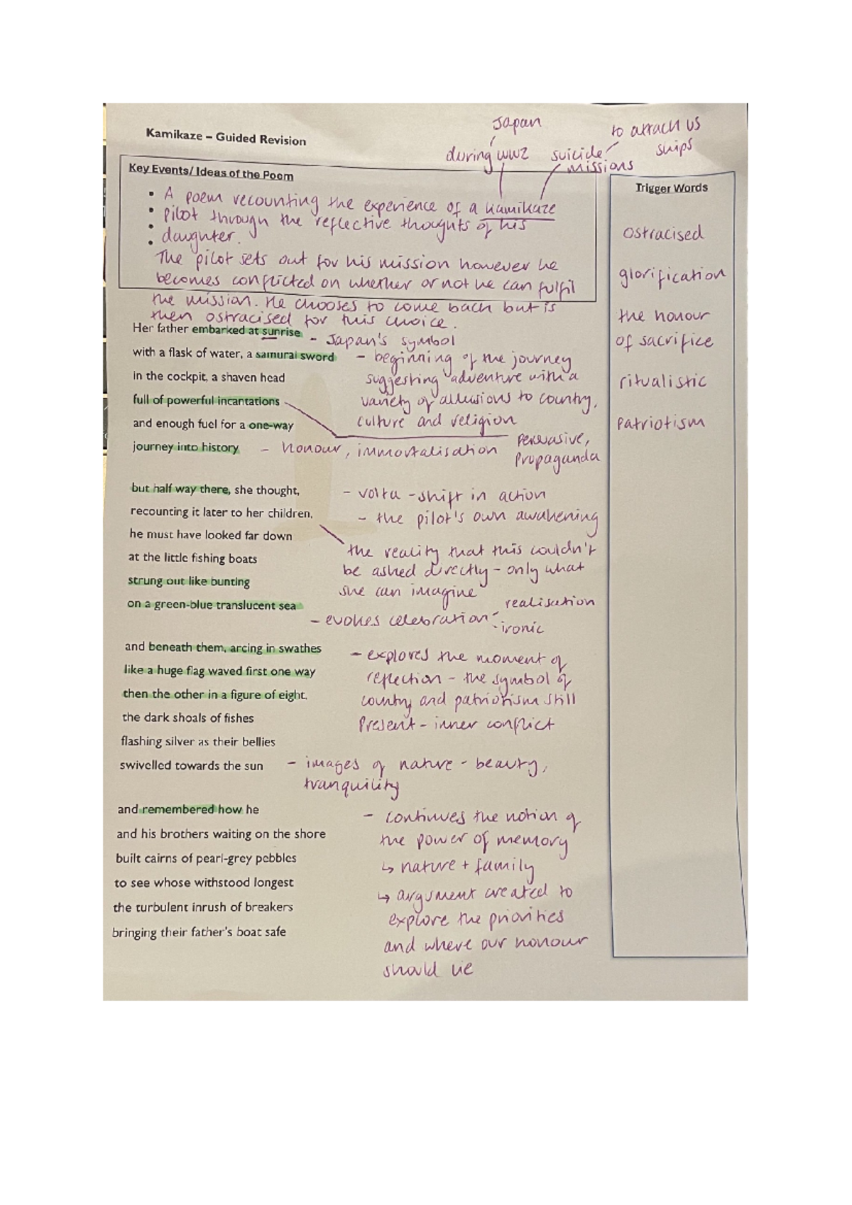 Kamikaze annotations 3 2 - Studocu