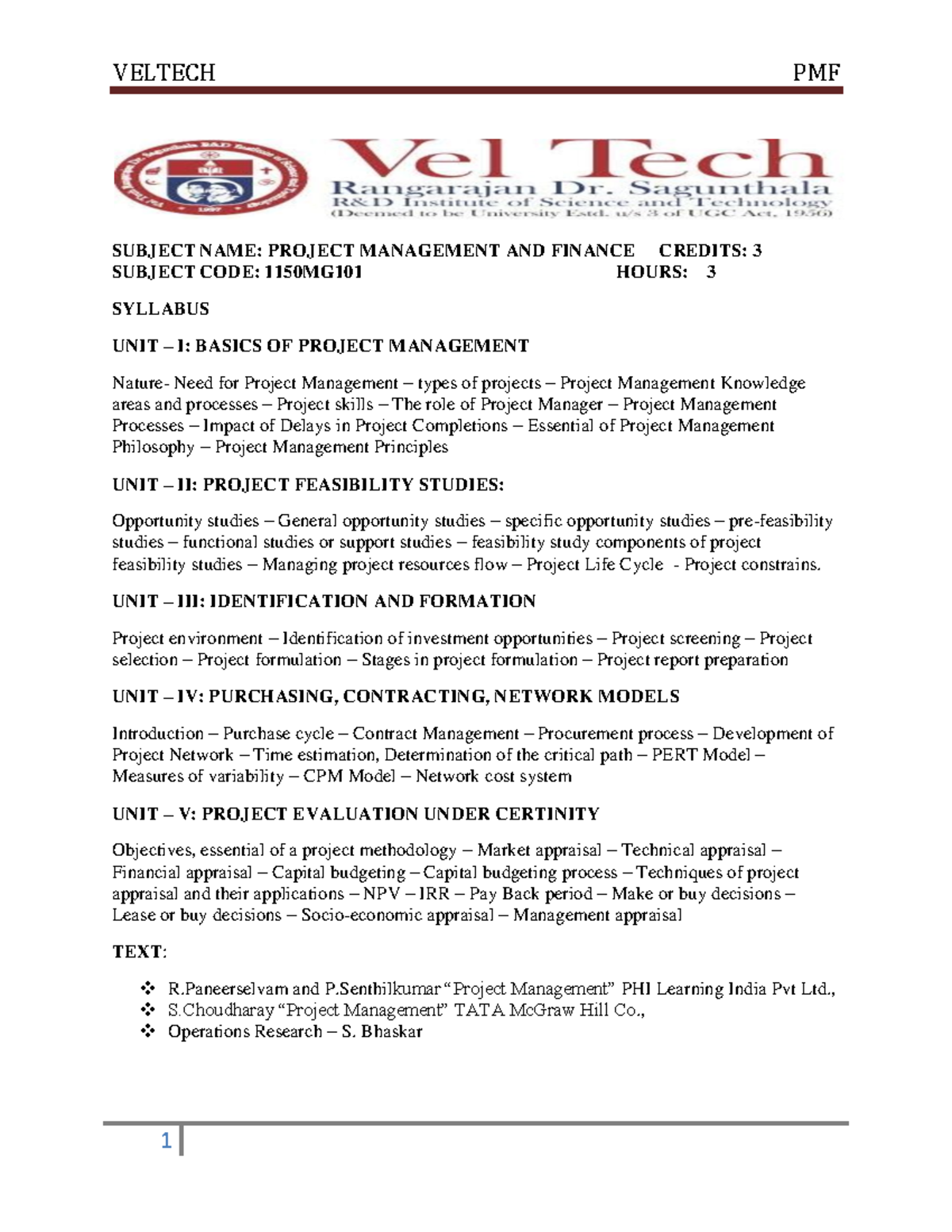 Unit - 1 - Basics OF Project Management - SUBJECT NAME: PROJECT ...