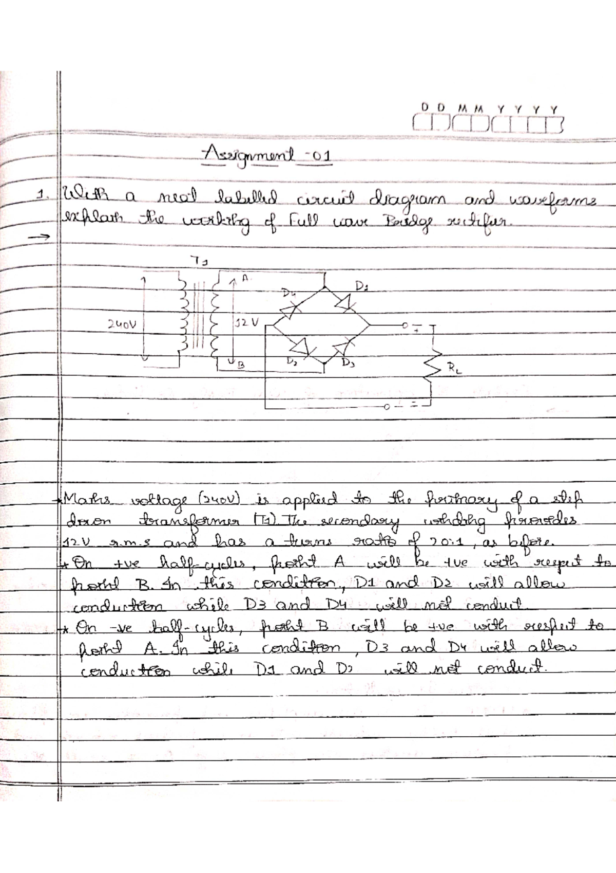 EC Assignment - D M M Y Y Y Assignment 1. With a neat labelled circuit ...