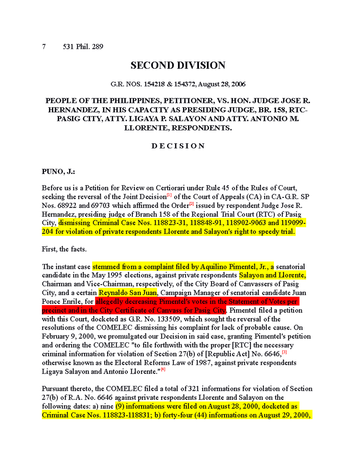002GRN~1 - Digest - 7 531 Phil. 289 SECOND DIVISION G. NOS. 154218 ...
