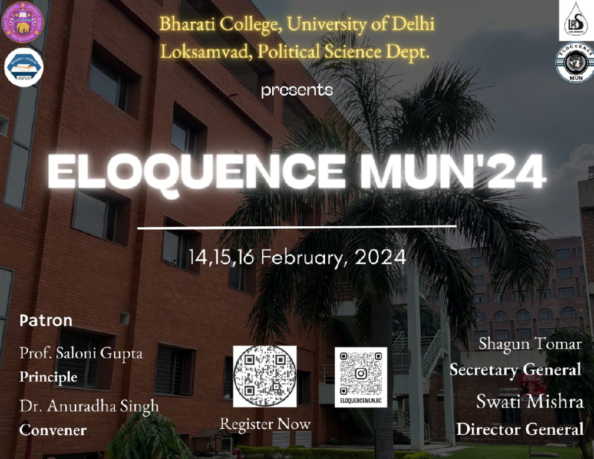 Eloquence MUN- Brochure - BA(P) political science - Studocu