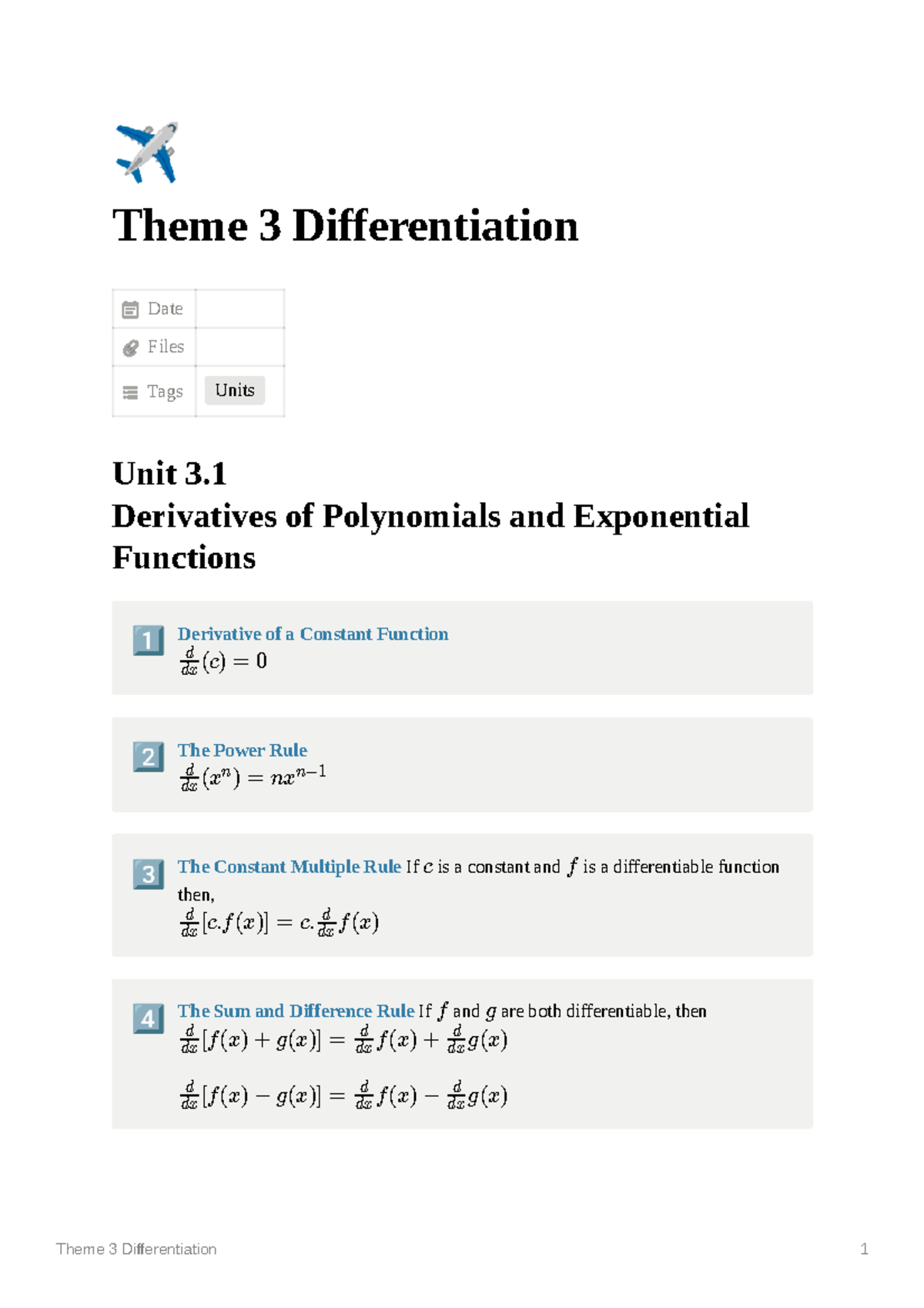 Theme 3 Differentiation - Theme 3 Differentiation Date Files Tags Units ...