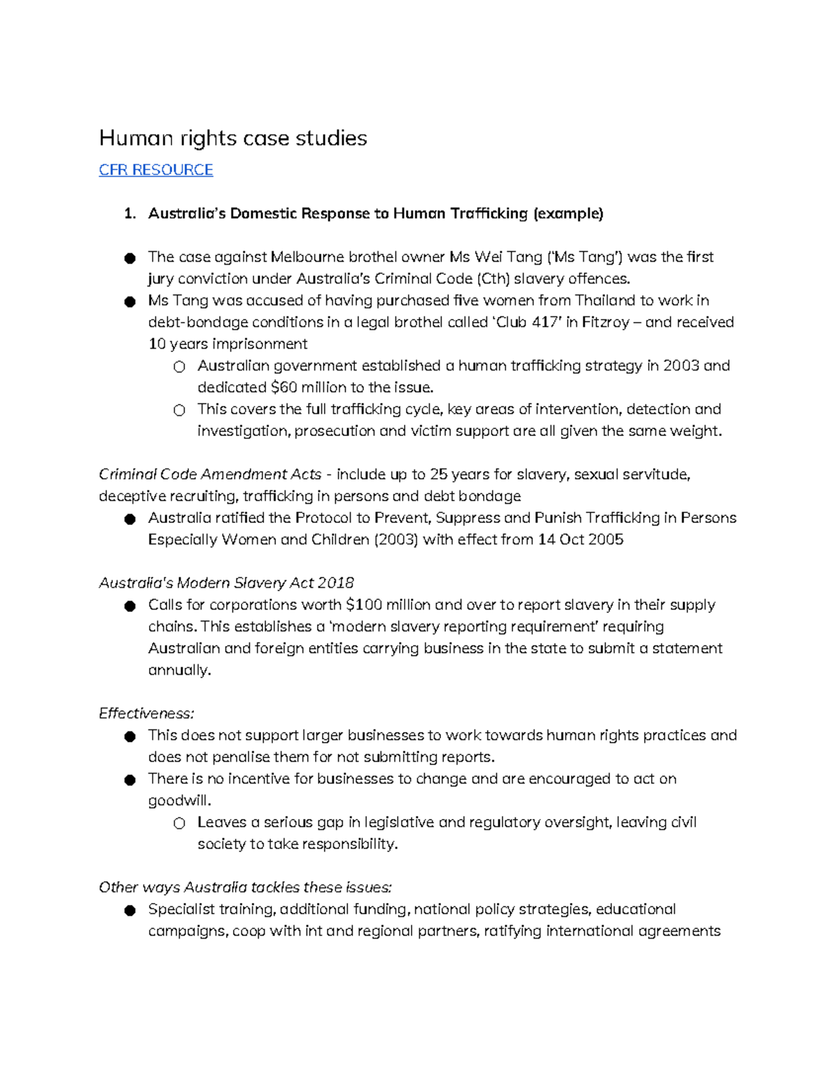 HR studies - Summary Introduction To International Relations ...