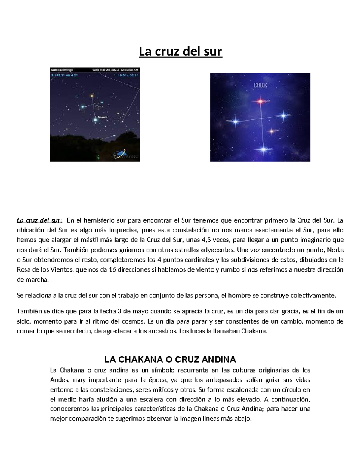 La cruz del sur - la cruz del sur - La cruz del sur La cruz del sur: En ...