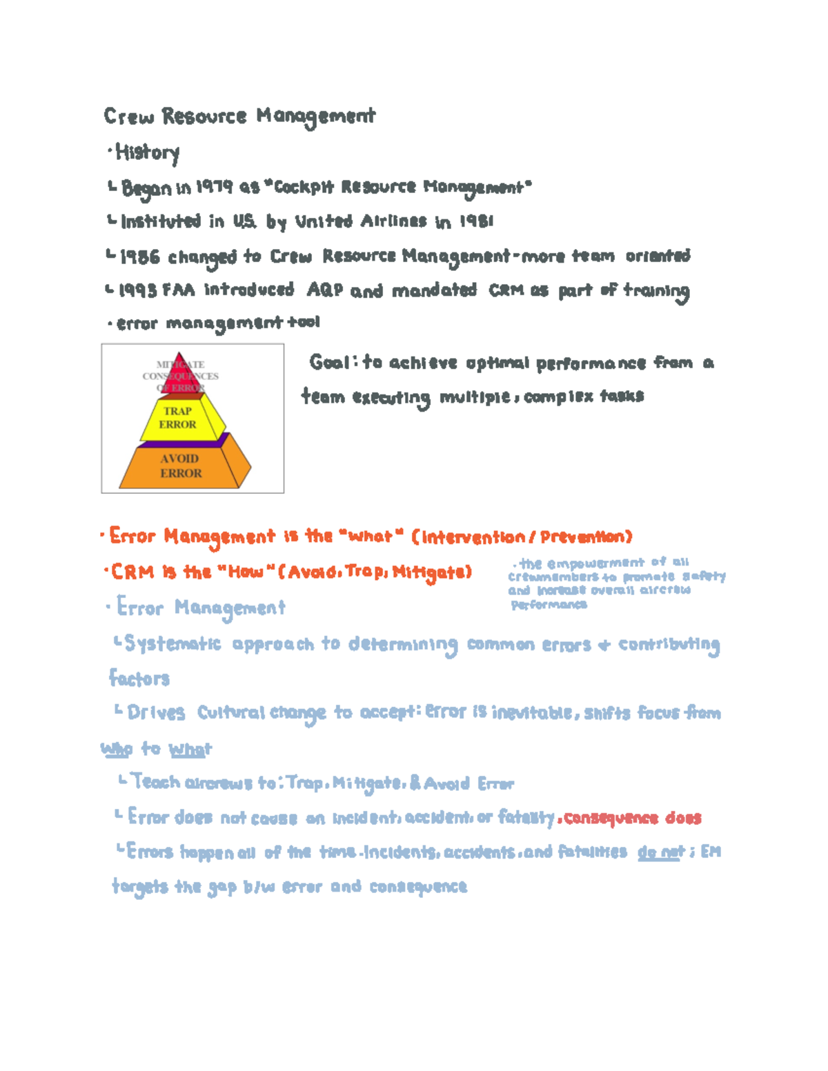 CRM - Crew Resource Management Notes - SF320 - Studocu