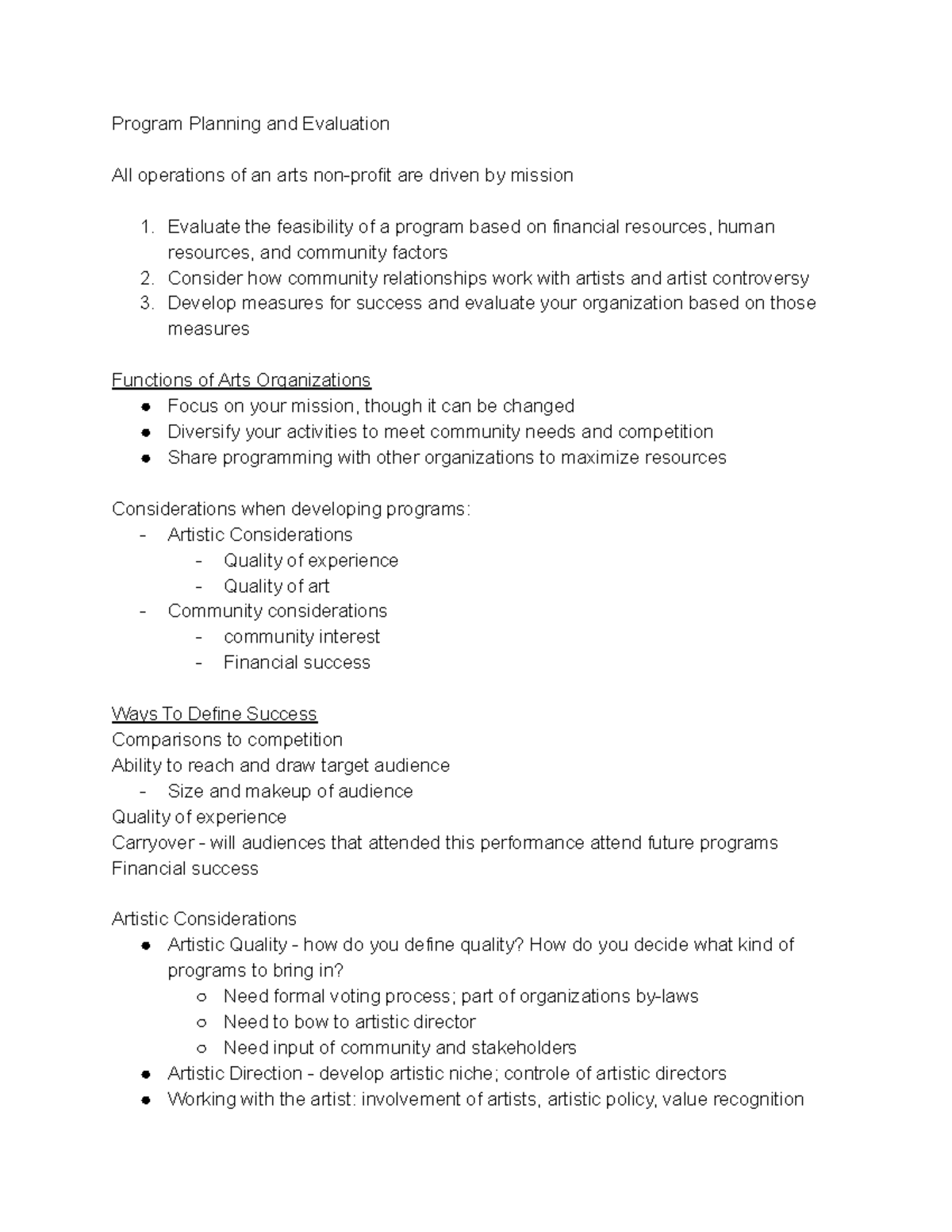 AAD101 Program Planning, Evaluation, and Coding - Program Planning and ...