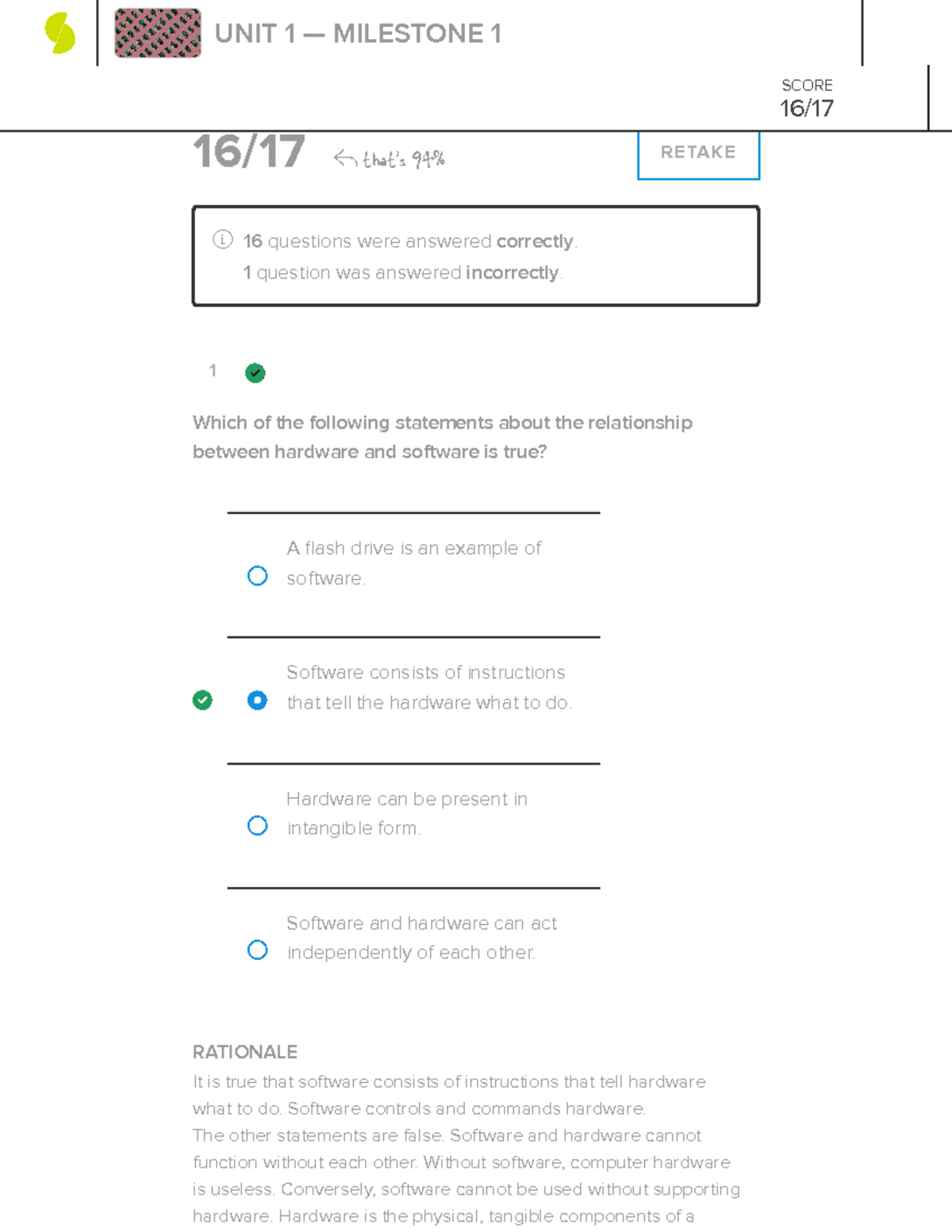 Unit 1 Milestone 1 - Computer Hardware and Software - Studocu