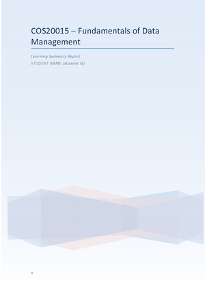 Learning Summary Report Template (1)11 - Credit level – in addition to ...