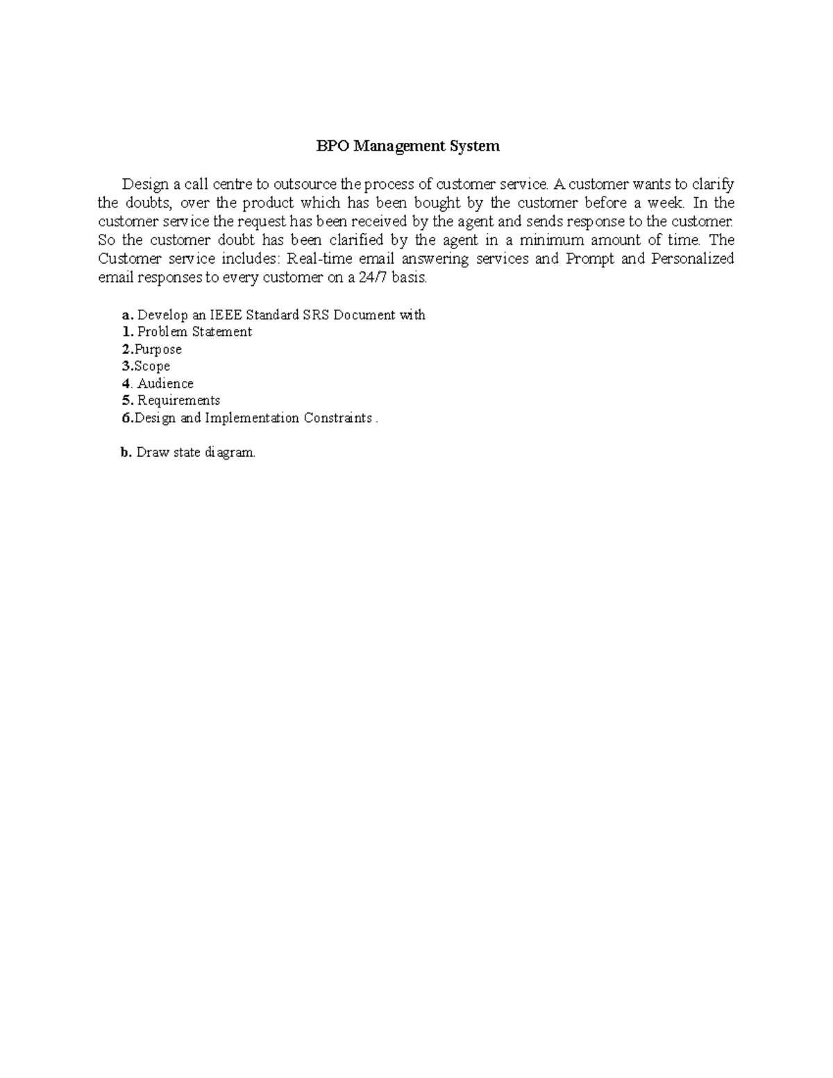 Ooad 26 09 2022 Ooad Practice Problems Bpo Management System Design A Call Centre To