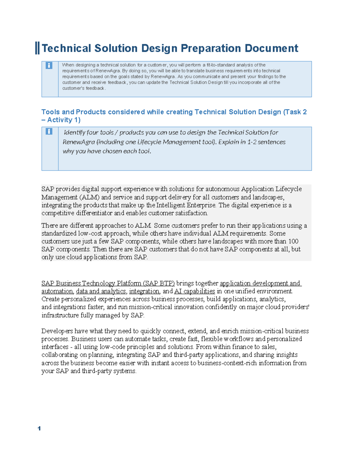 Course 4 Technical Solution Design Preparation - Technical Solution ...
