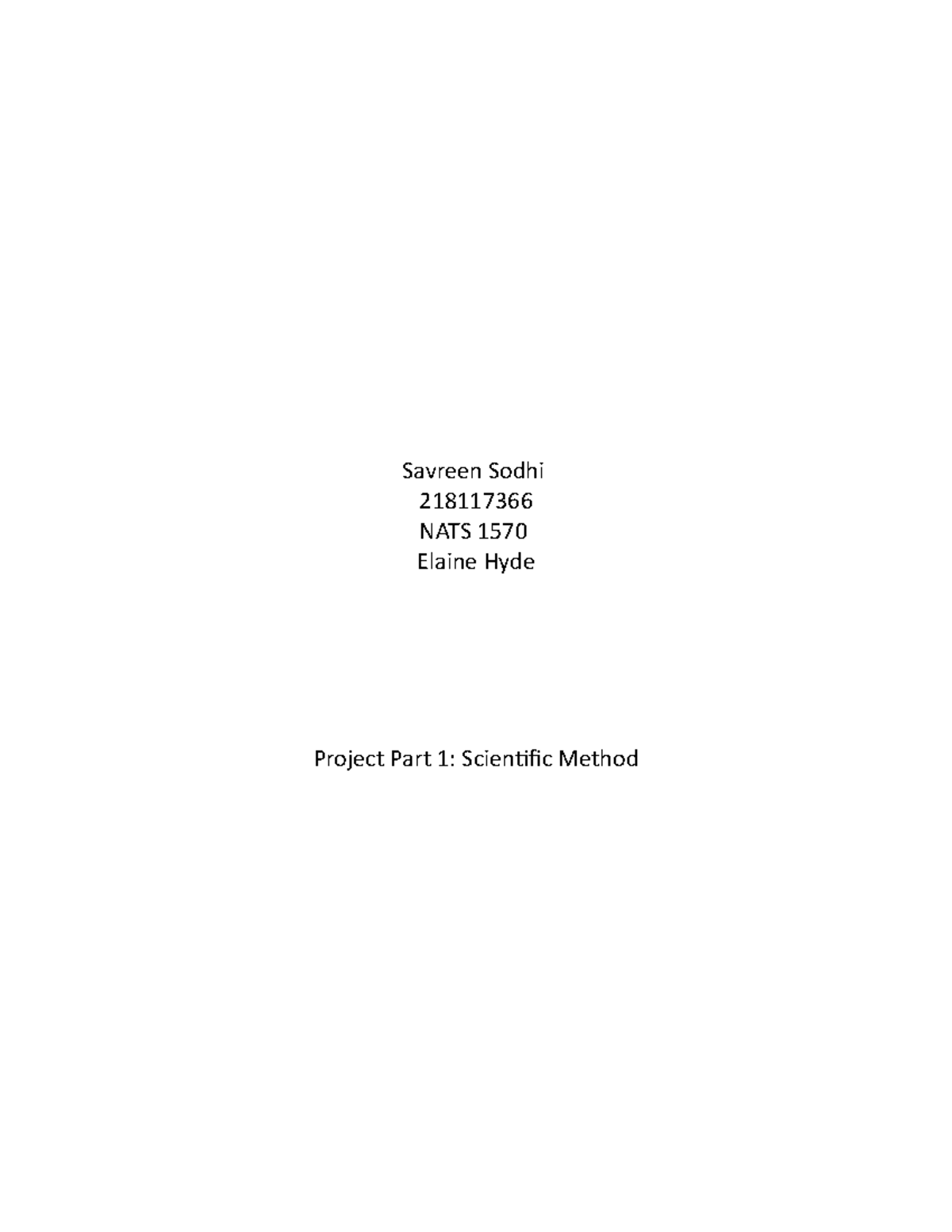 Miranda - Grade: 100 - Savreen Sodhi 218117366 NATS 1570 Elaine Hyde ...