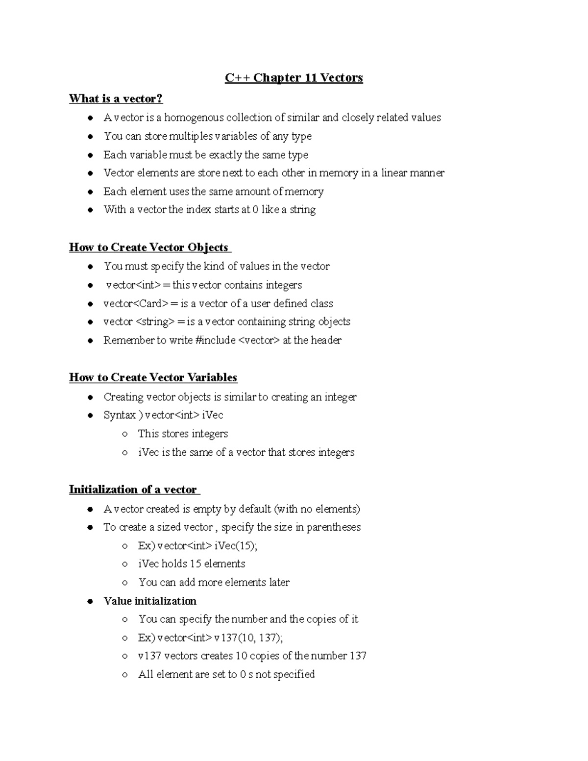 C++ Chapter 11 Vectors - C++ Chapter 11 Vectors What is a vector? A ...