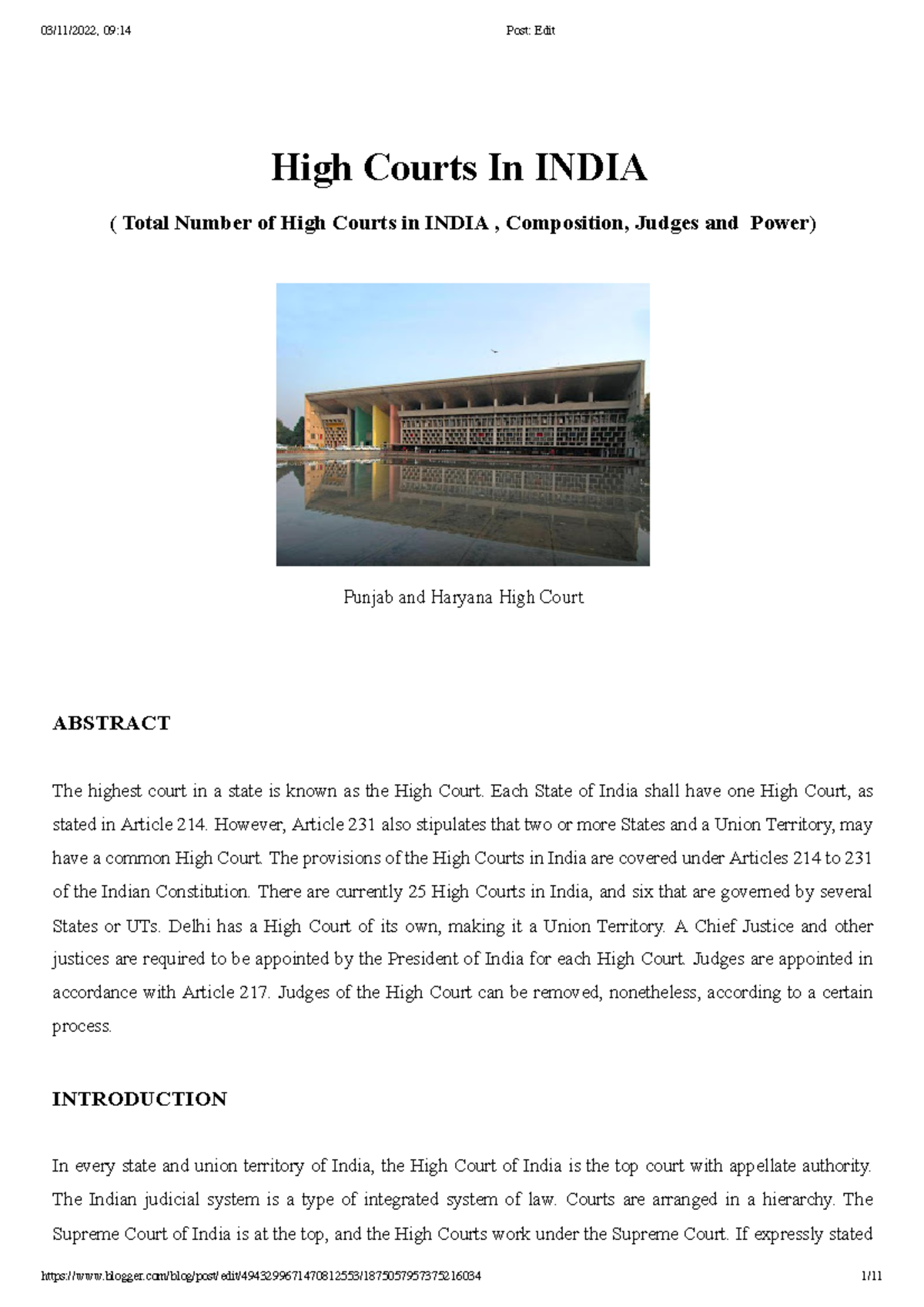 HIGH Court IN India WITH PIC - High Courts In INDIA ( Total Number of ...