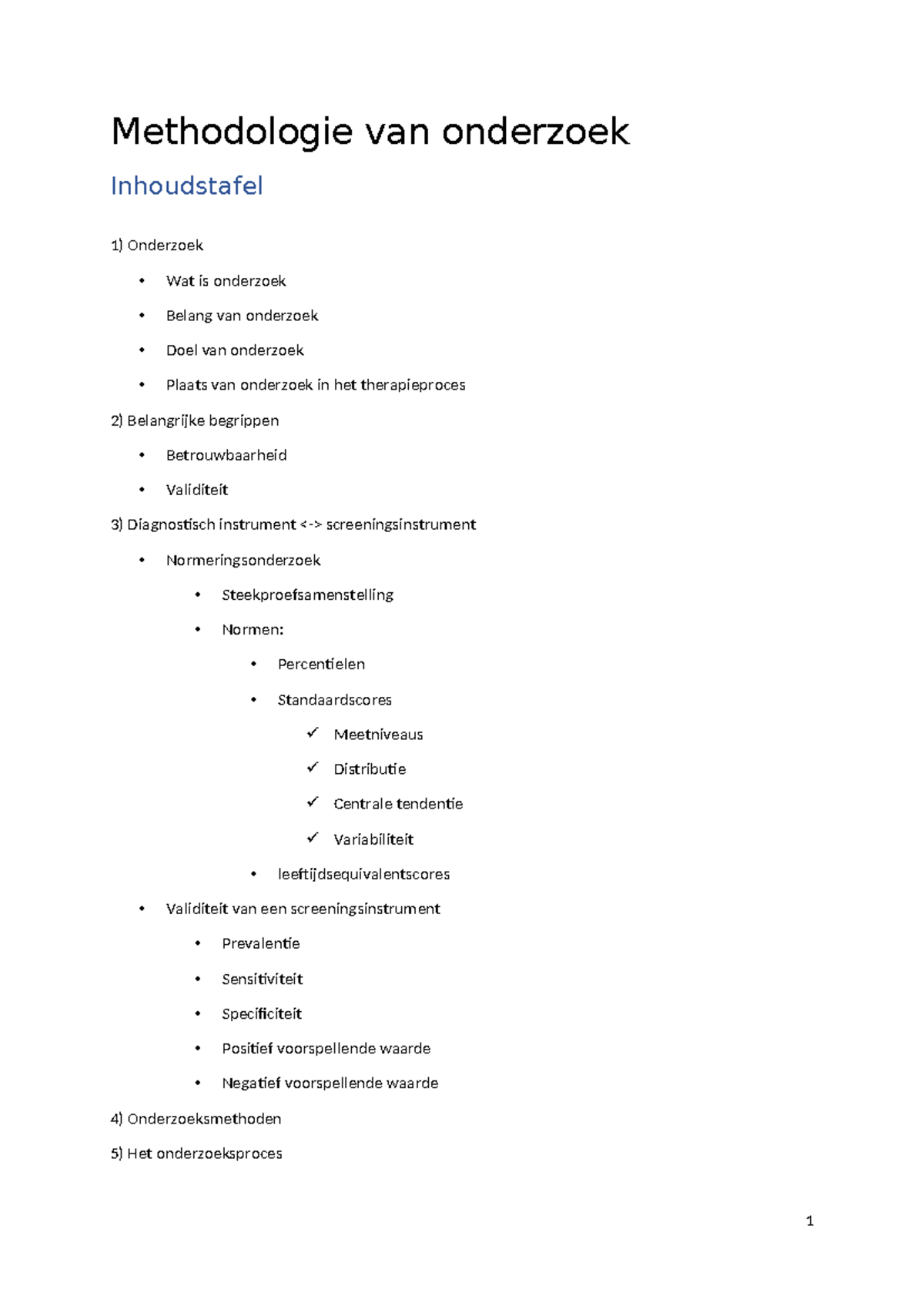 Methodologie van onderzoek - Methodologie van onderzoek Inhoudstafel 1 ...