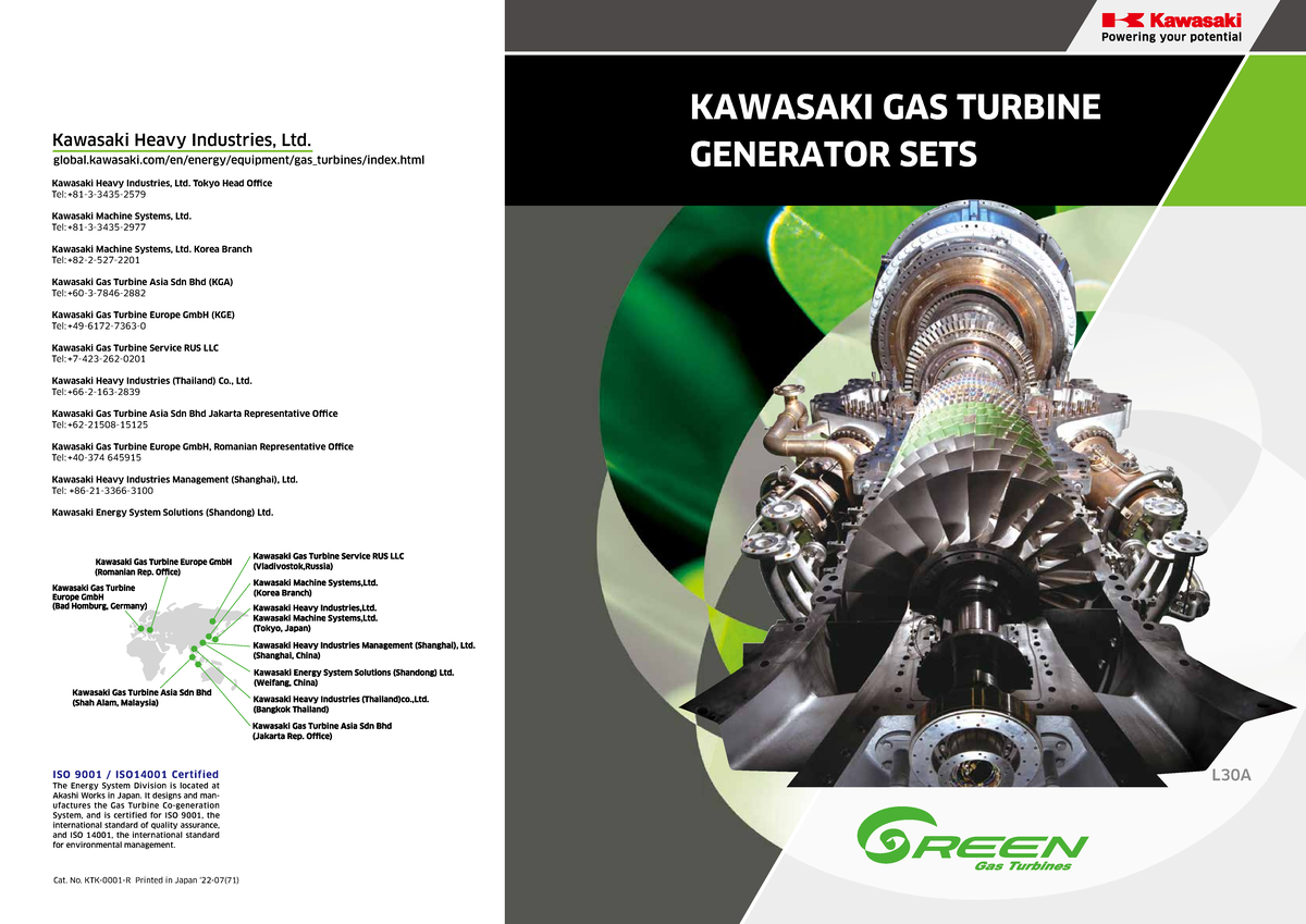 Gas turbines 1 - L30A Kawasaki Heavy Industries, Ltd. - Studocu