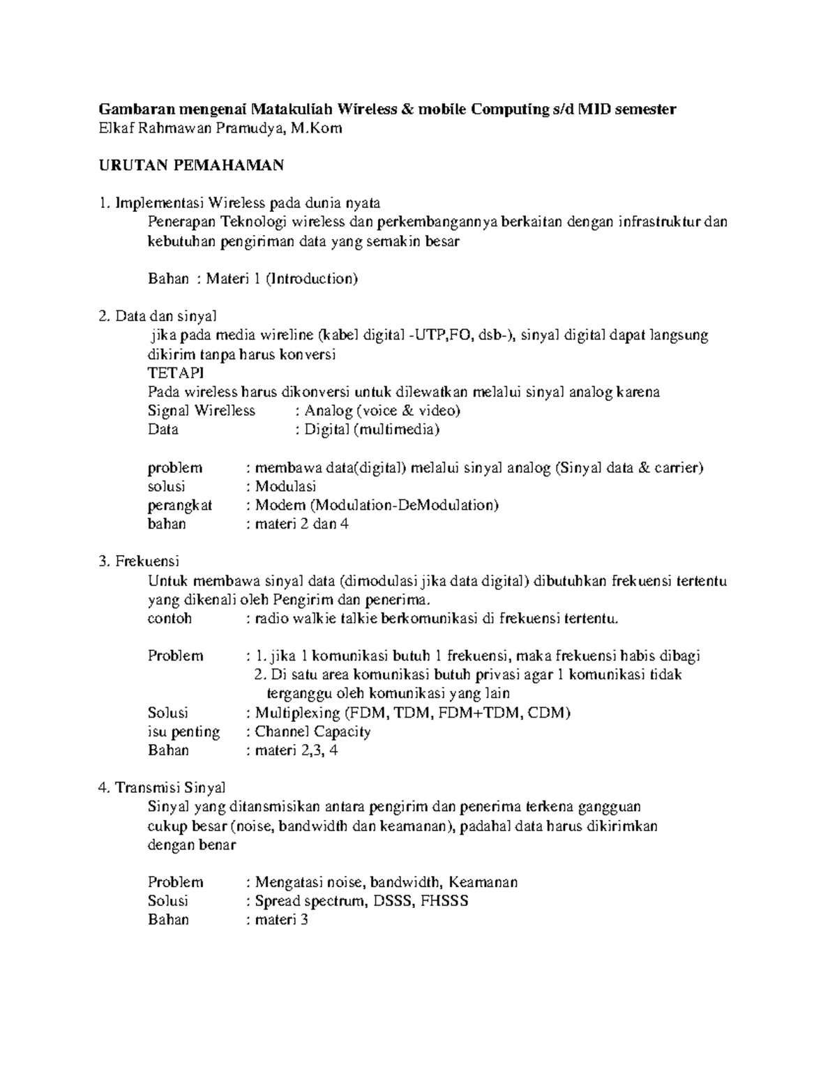 KISI-KISI Wireless Mobile Computing - Gambaran mengenai Matakuliah Wireless & mobile Computing ...