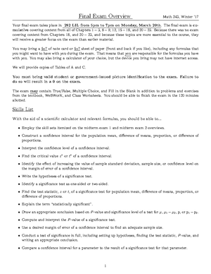 Math 243 notes - Course: Math 243 Text book access: amazon/Basic ...