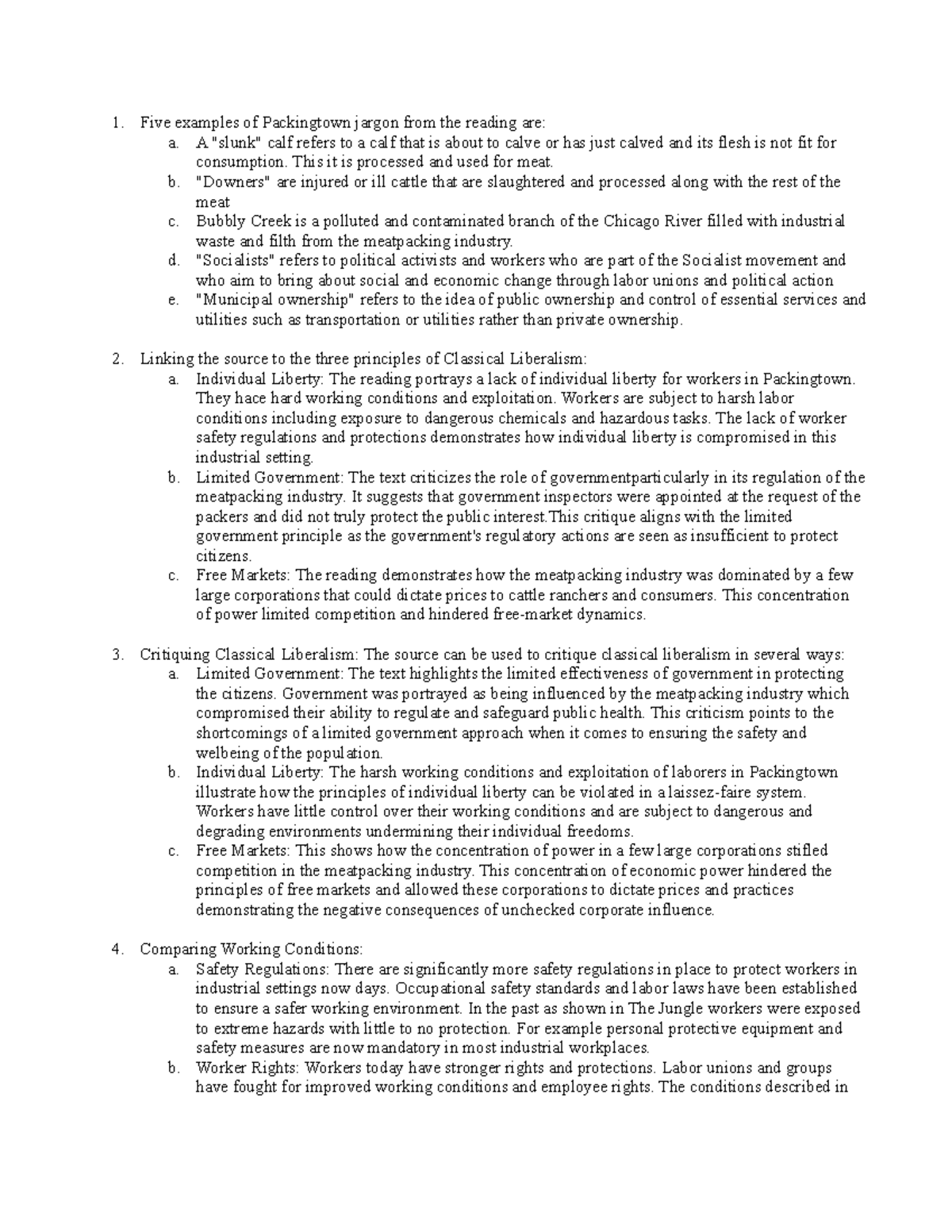 The jungle - social assignment - Five examples of Packingtown jargon ...