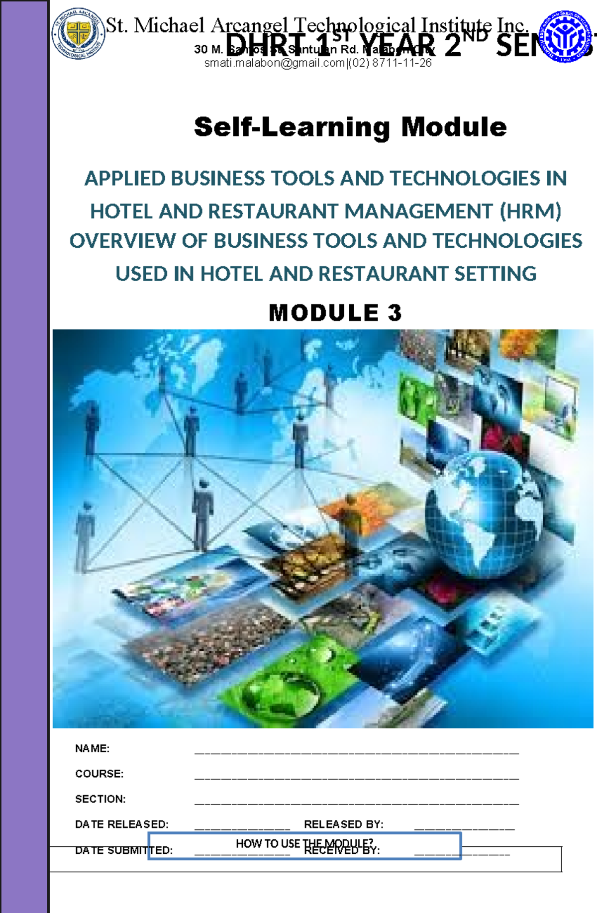 Applied Business Tools Module 3 - f- St. Michael Arcangel Technological ...