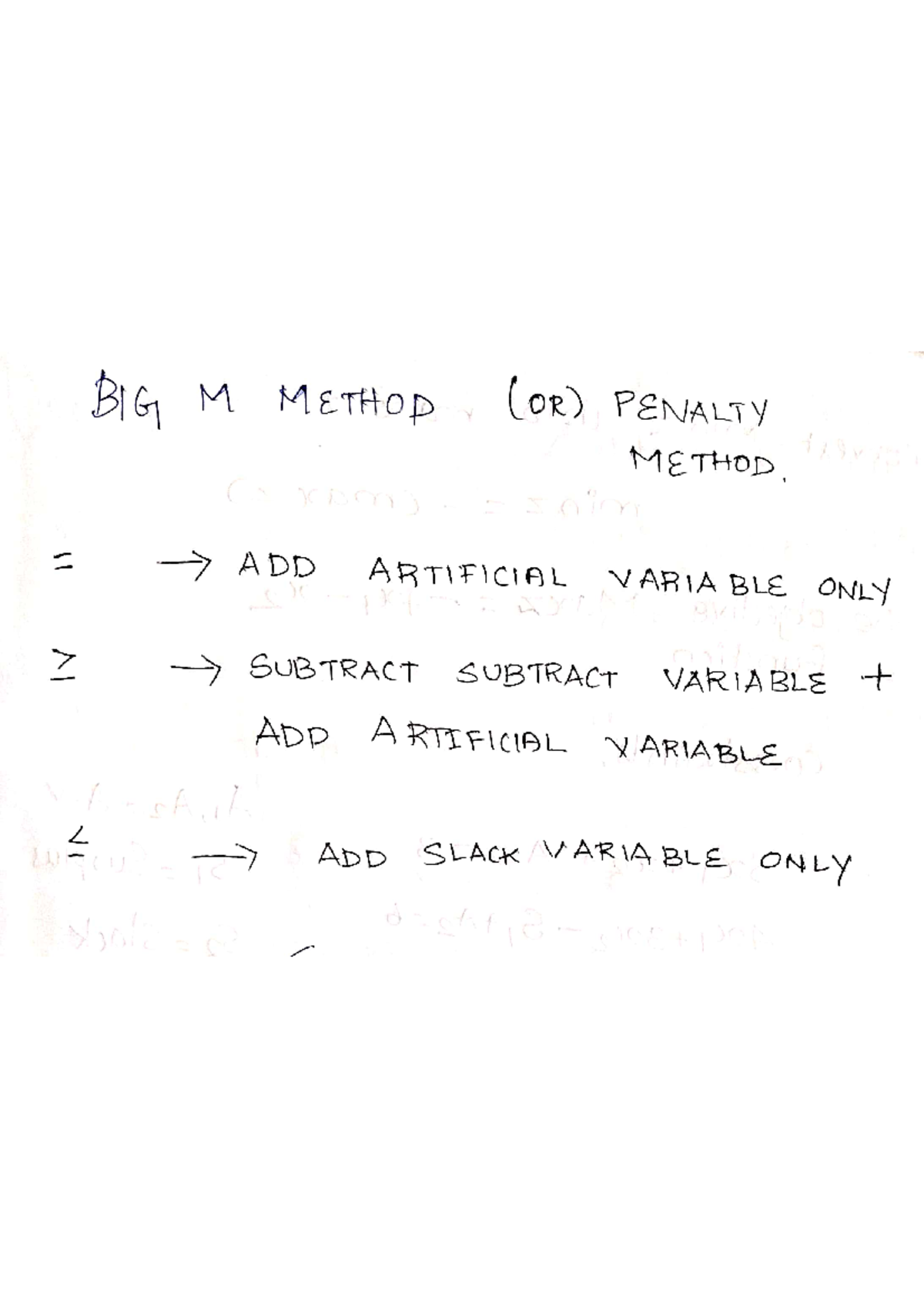 Big m method - B.Sc. Computer Science - Studocu