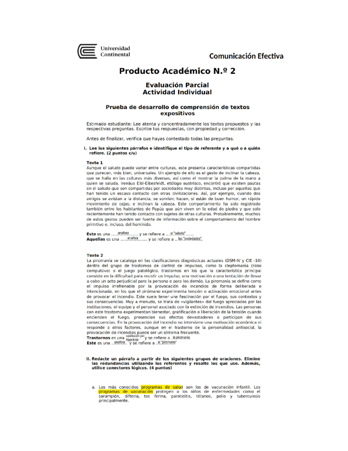 PA2 - comunicacion efectiva - Studocu