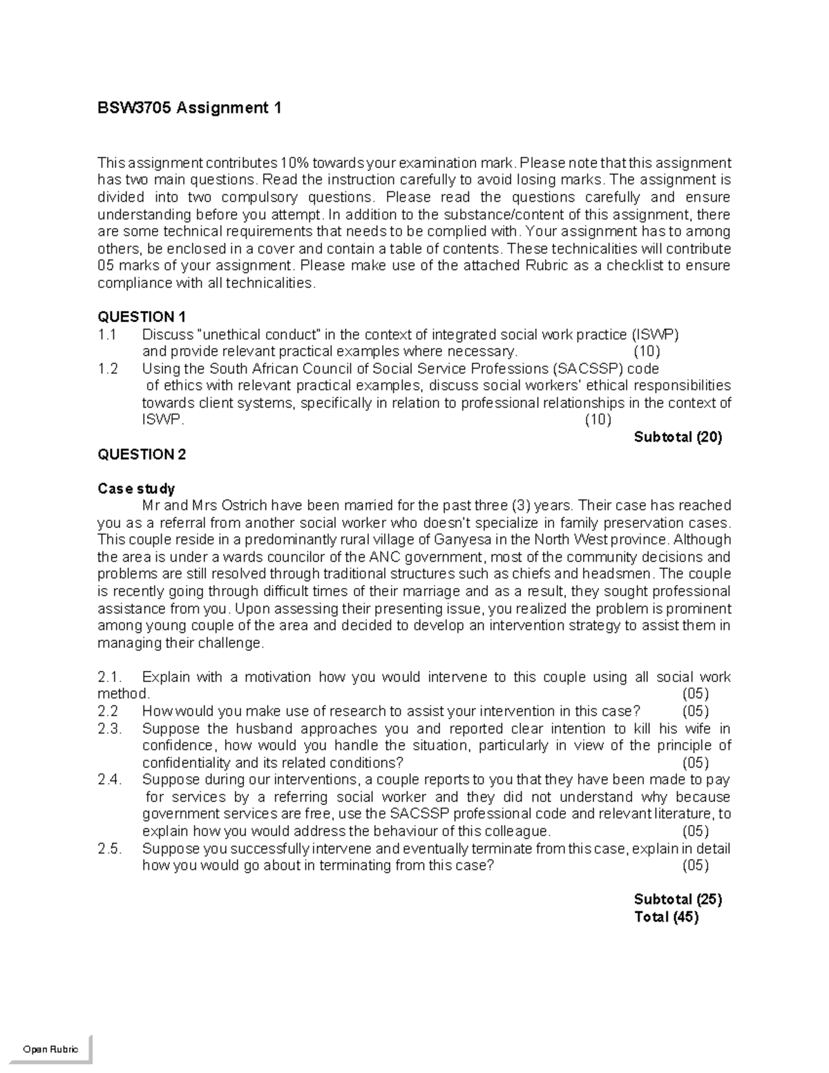 Assignment 1 - Please note that this assignment has two main questions ...