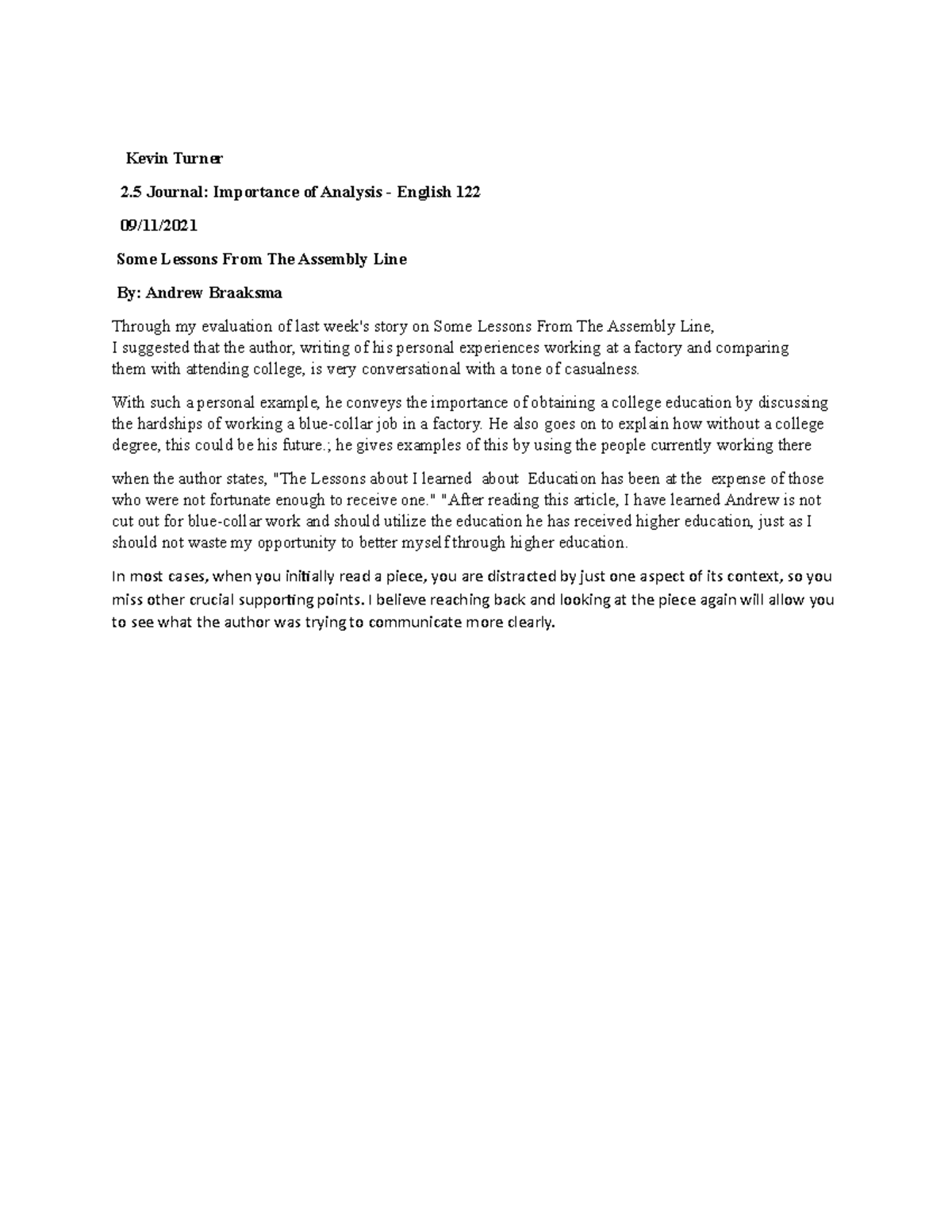 2 5 Assignment Importance Of Analysis Kevin Turner 2 Journal 2-5-assignment-importance-of-analysis-kevin-turner-2-journal