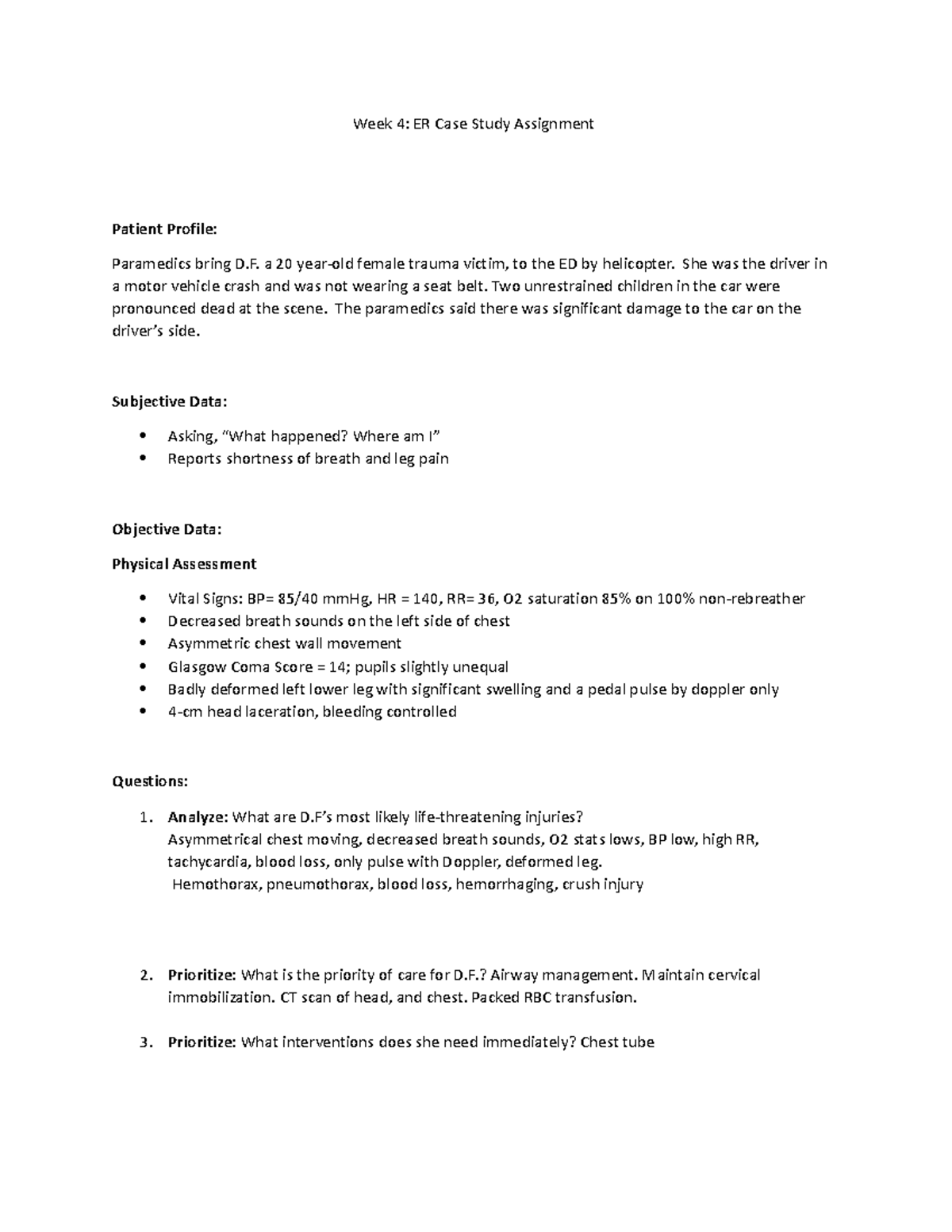 ER Case Study Assignment - Week 4: ER Case Study Assignment Patient ...