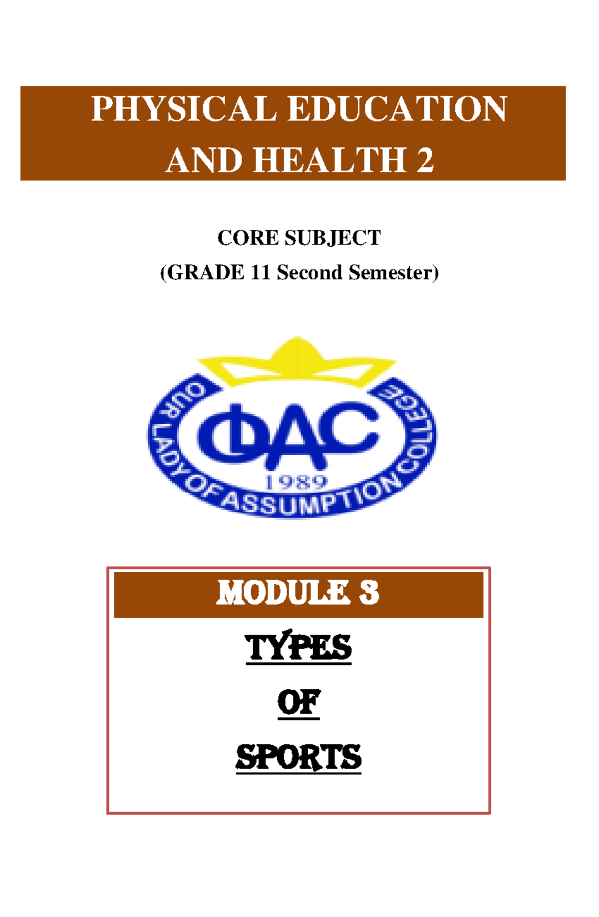 Module-3 Lesson Physical-Education-and-Health-2 LESO - PHYSICAL ...