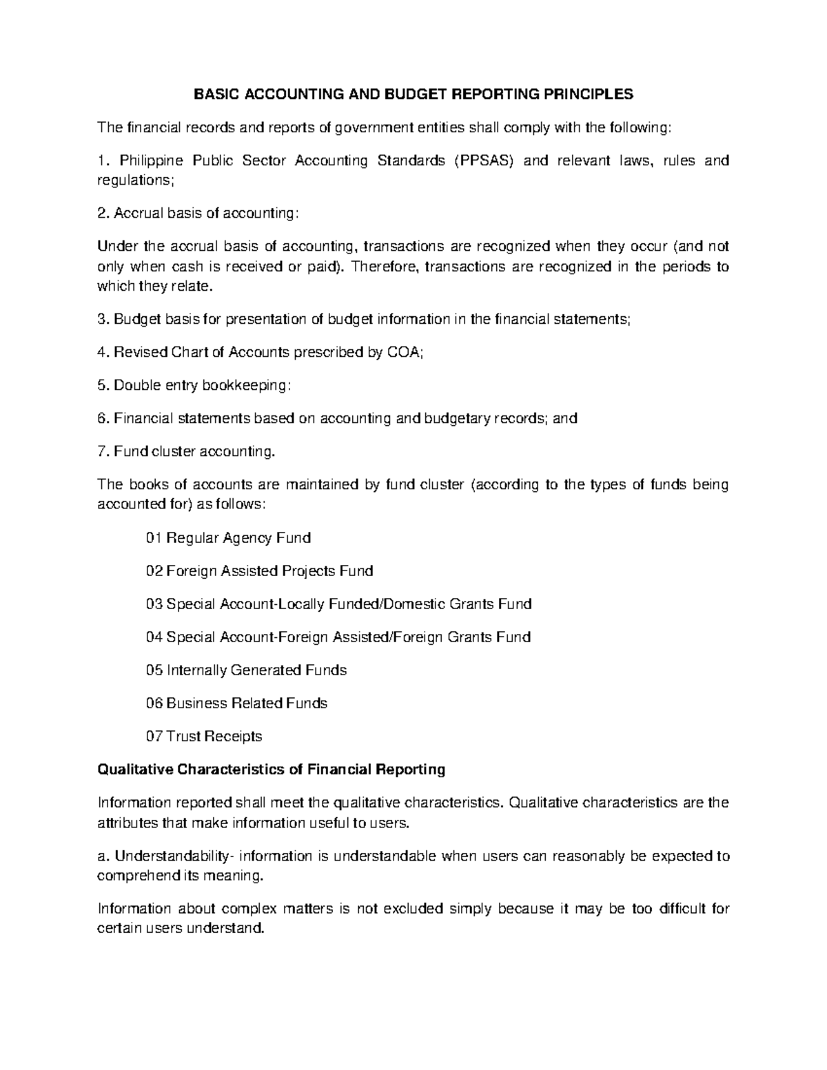 Basic Accounting and Budget Reporting Principles - BASIC ACCOUNTING AND ...