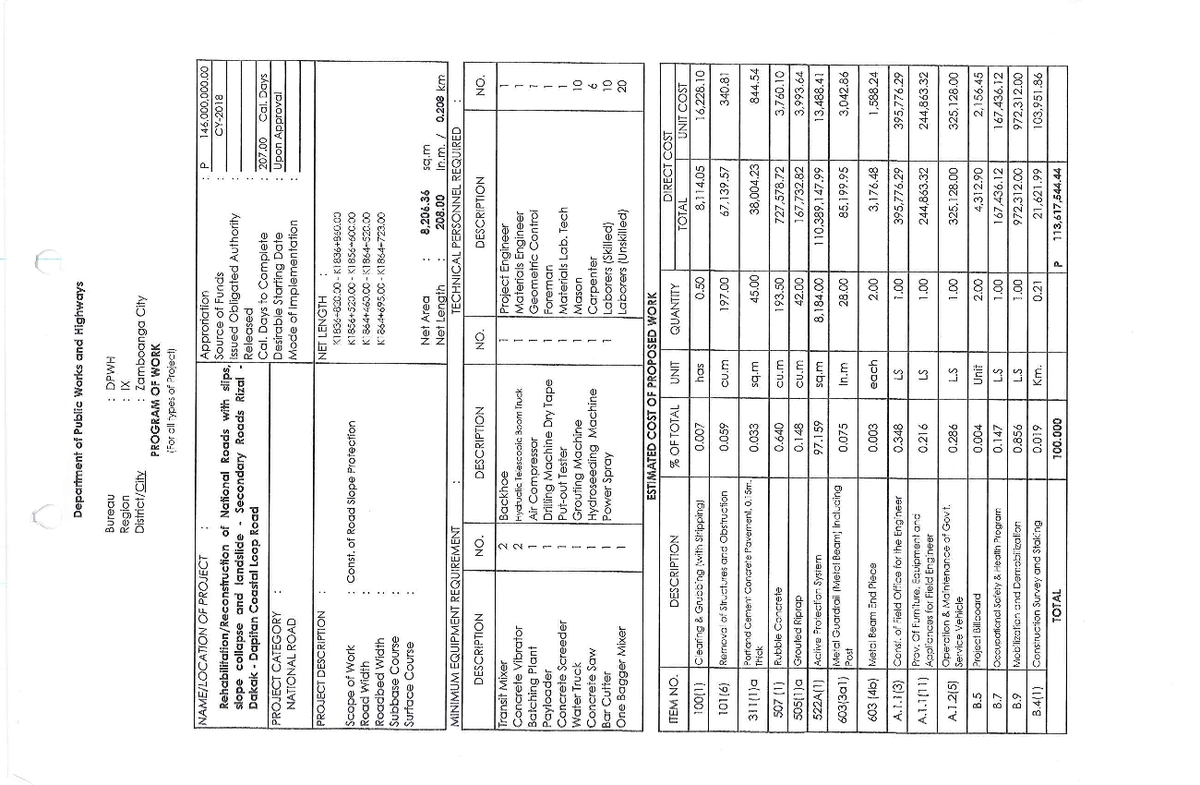 POW 18J00047 - Useful for estimates template - Department of Public ...