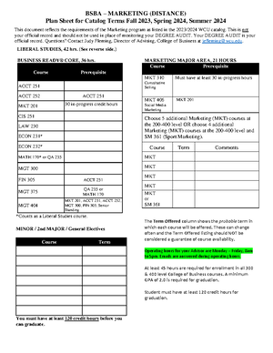Marketing 201- Chapter 2 Notes Part 1 - Marketing 201 – Notes – Chapter ...