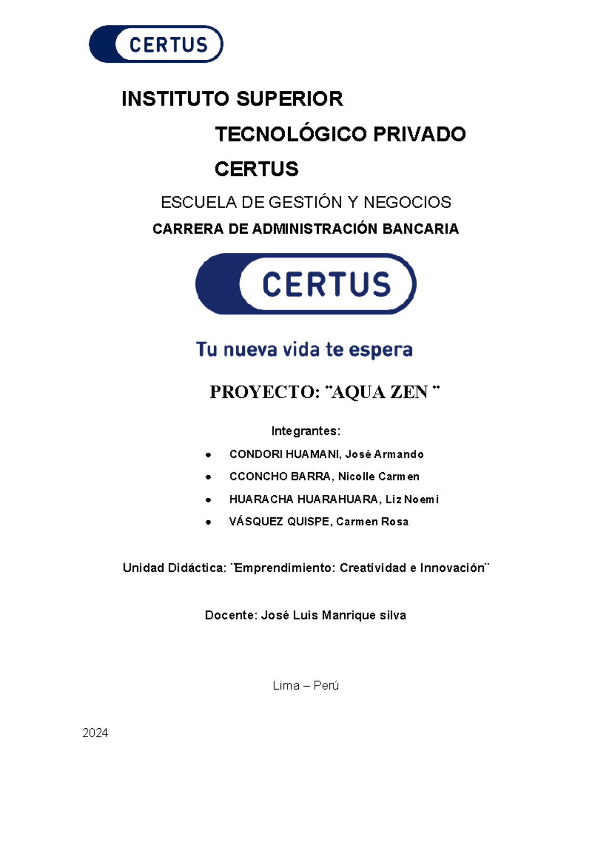 AA2 - Emprendimiento- Grupo 5 - INSTITUTO SUPERIOR TECNOLÓGICO PRIVADO ...