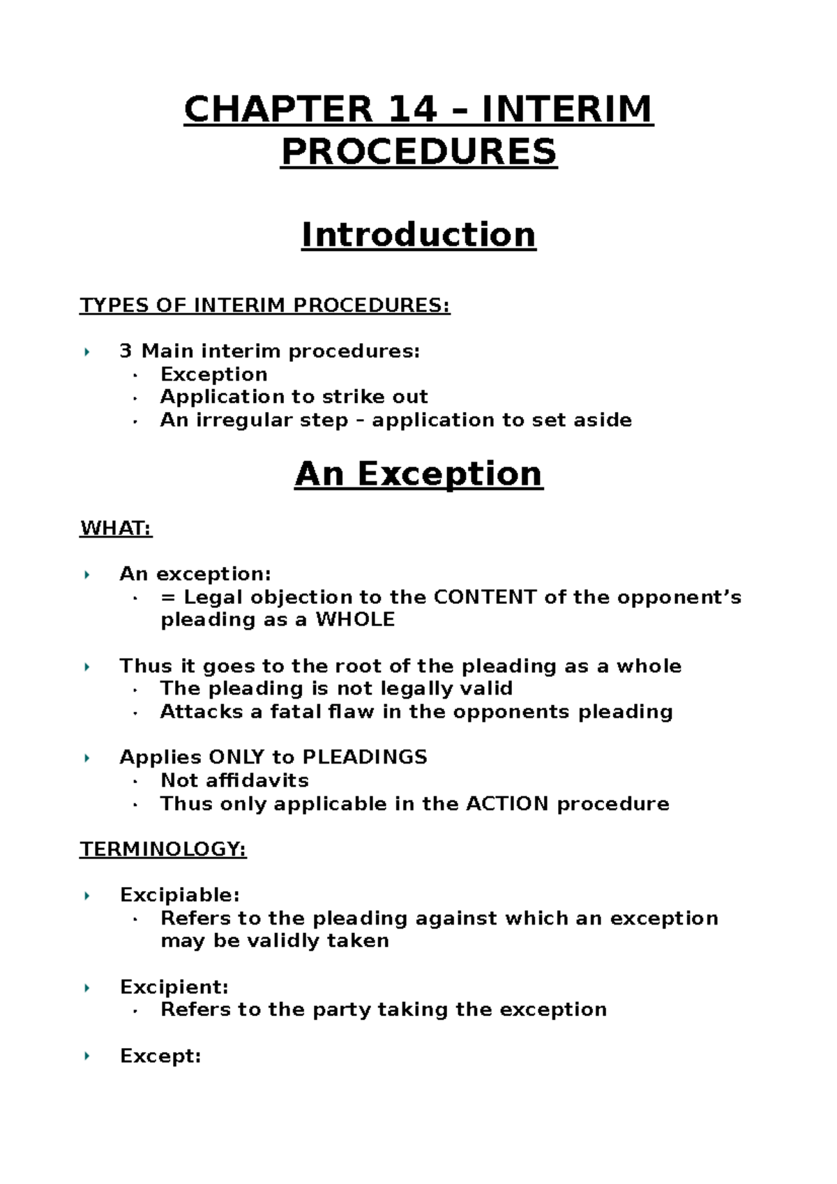 Chapter 14... ready - This civil procedure summary will help you ...