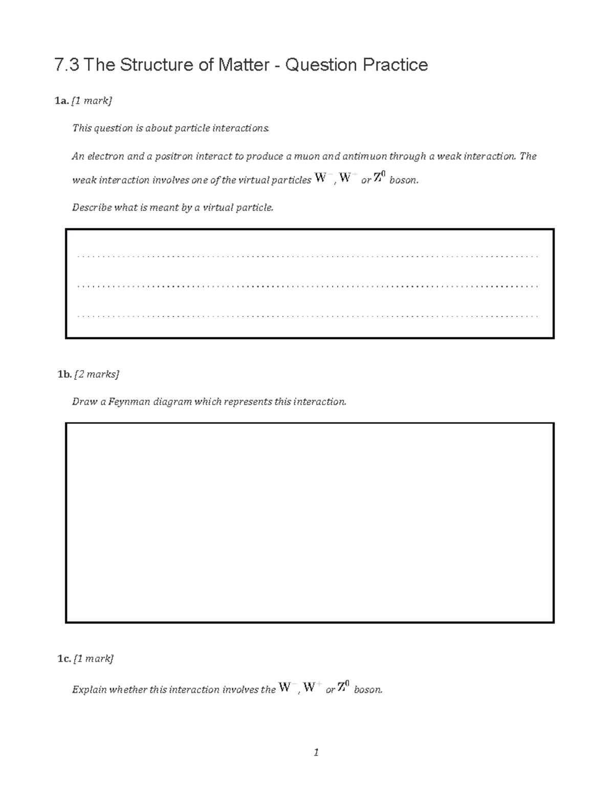7.3 Practice questions - 7 The Structure of Matter - Question Practice ...