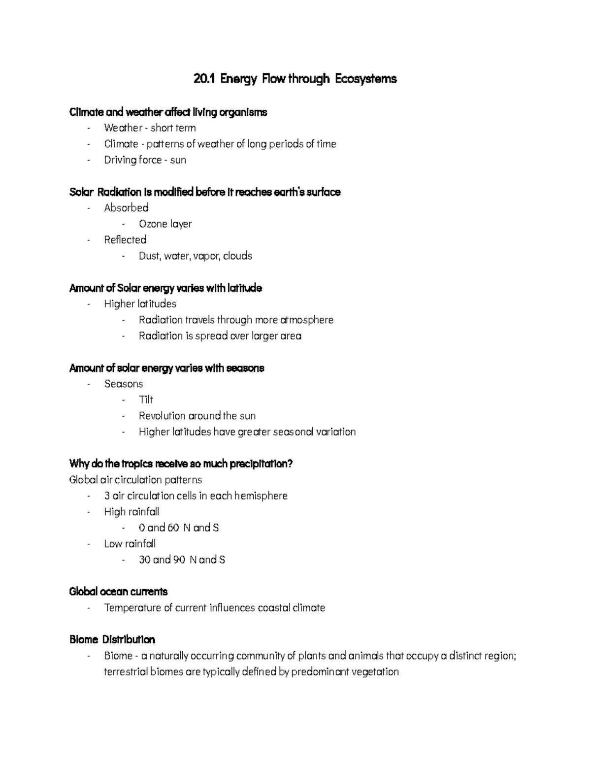 Lesson 23 - Principles of Biology - 20. 1 Energy Flow through ...