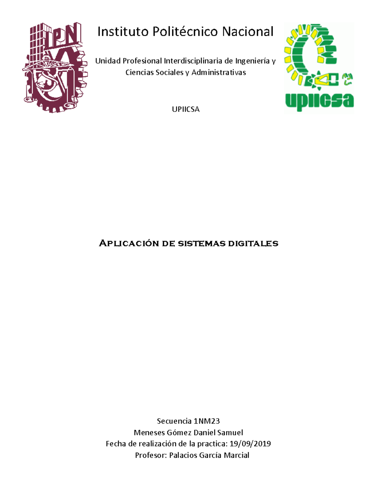 Reporte 5 - Práctica 5 IPN - Instituto Politécnico Nacional Unidad ...