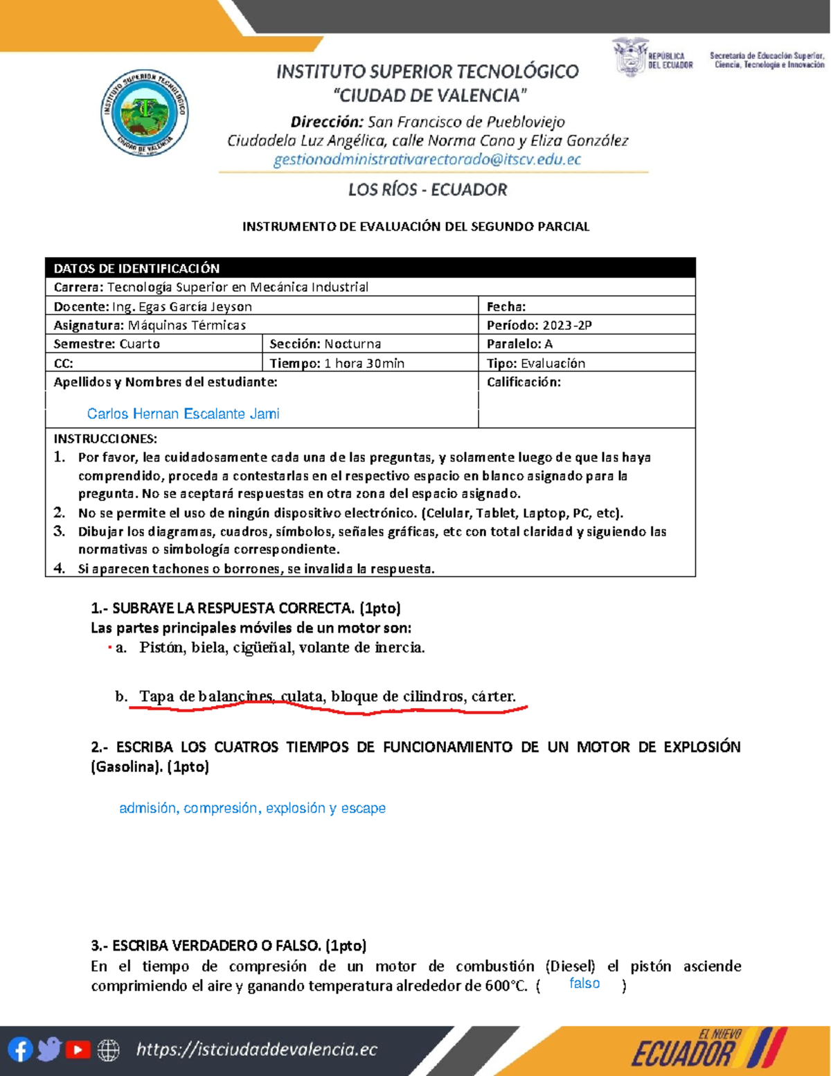 Examen 2024 - tarea - INSTRUMENTO DE EVALUACIÓN DEL SEGUNDO PARCIAL ...