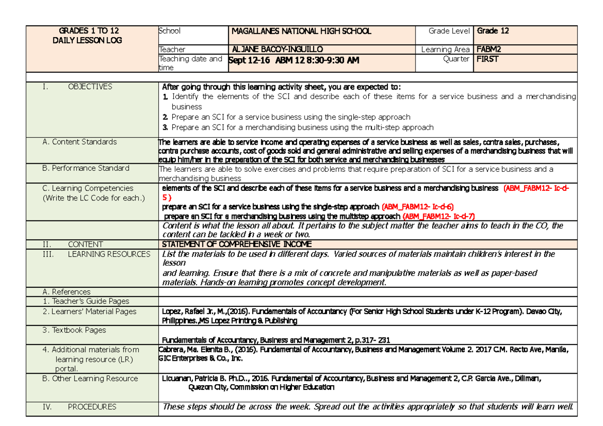 ORAL COMM - WEEK 2 - ORAL COMMUNICATION - GRADES 1 TO 12 DAILY LESSON ...