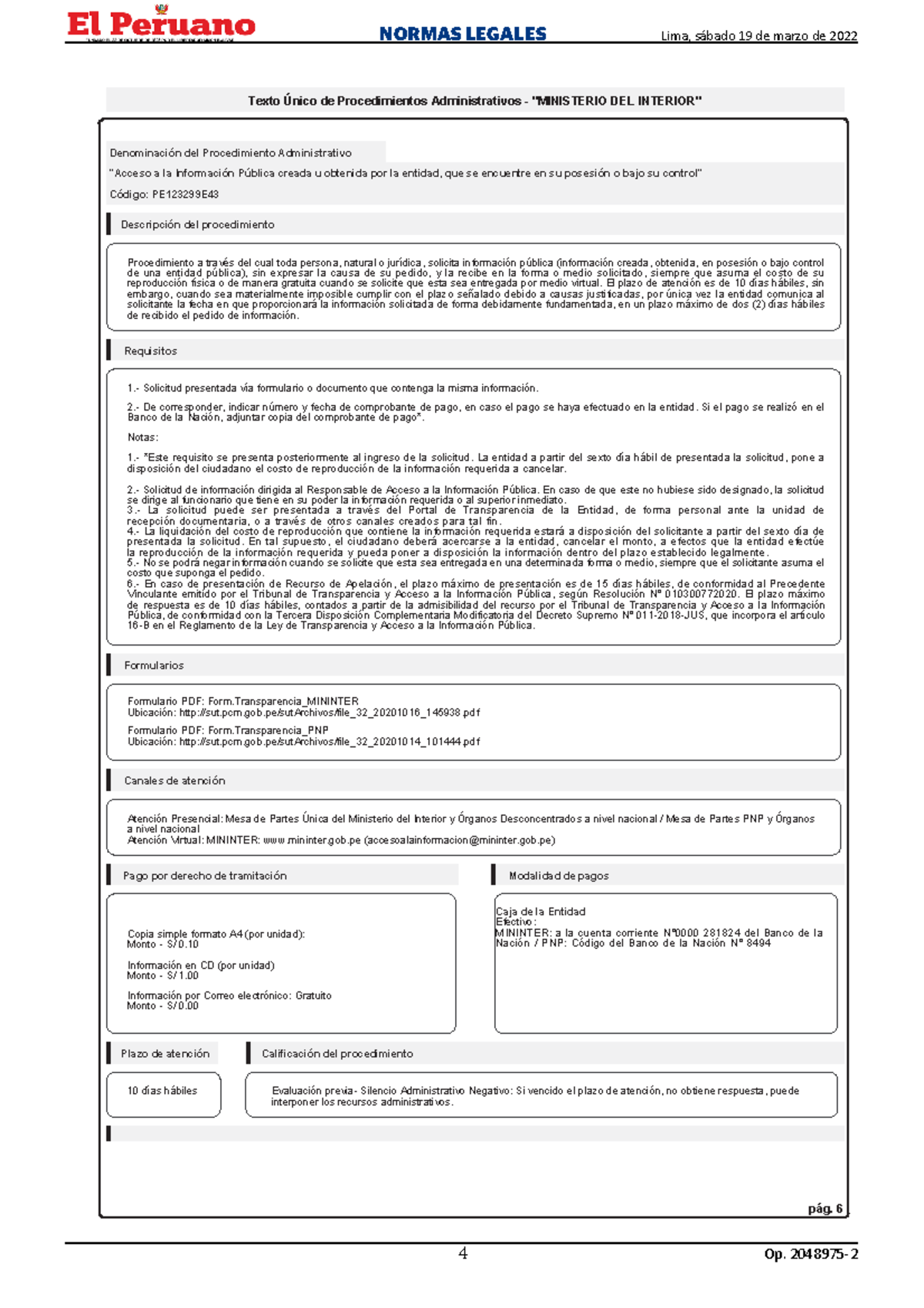 DS-002-2022-IN TUPA PNP - Mininter - Procedimiento a través del cual ...