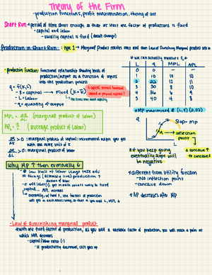 Micro Econ short run production functions - ECON 200 - Studocu