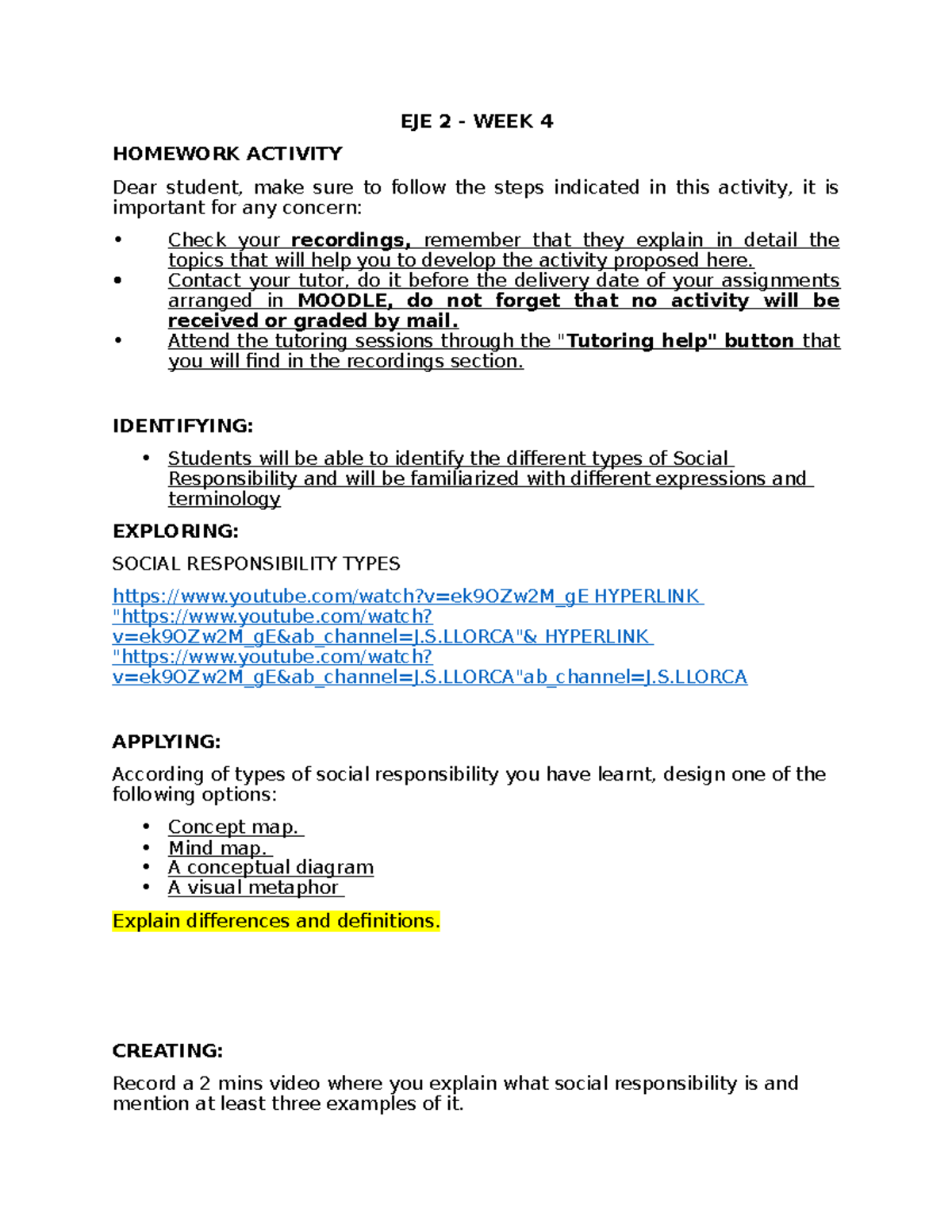 English 6 - EJE 2 - week 4 (1) - EJE 2 - WEEK 4 HOMEWORK ACTIVITY Dear ...
