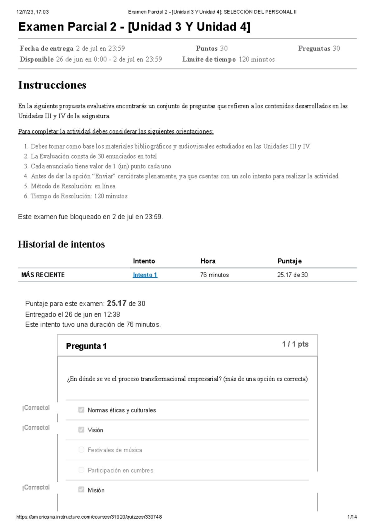Examen Parcial 2 - [Unidad 3 Y Unidad 4] Selección DEL Personal II - Examen Parcial 2 - [Unidad ...