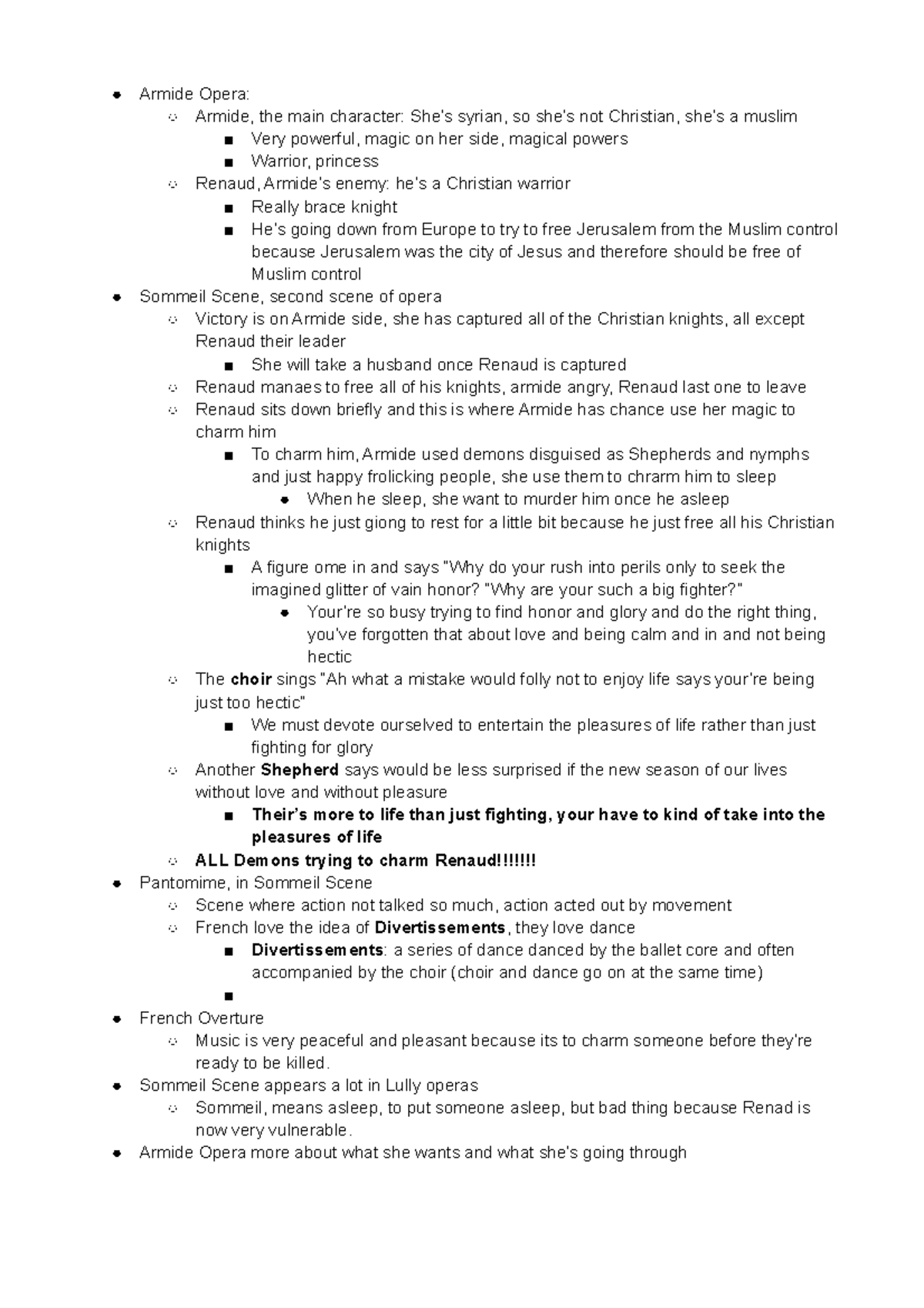 Lecture Armide Opera by Lully Part 1 - Armide Opera: Armide, the main character: She’s syrian ...