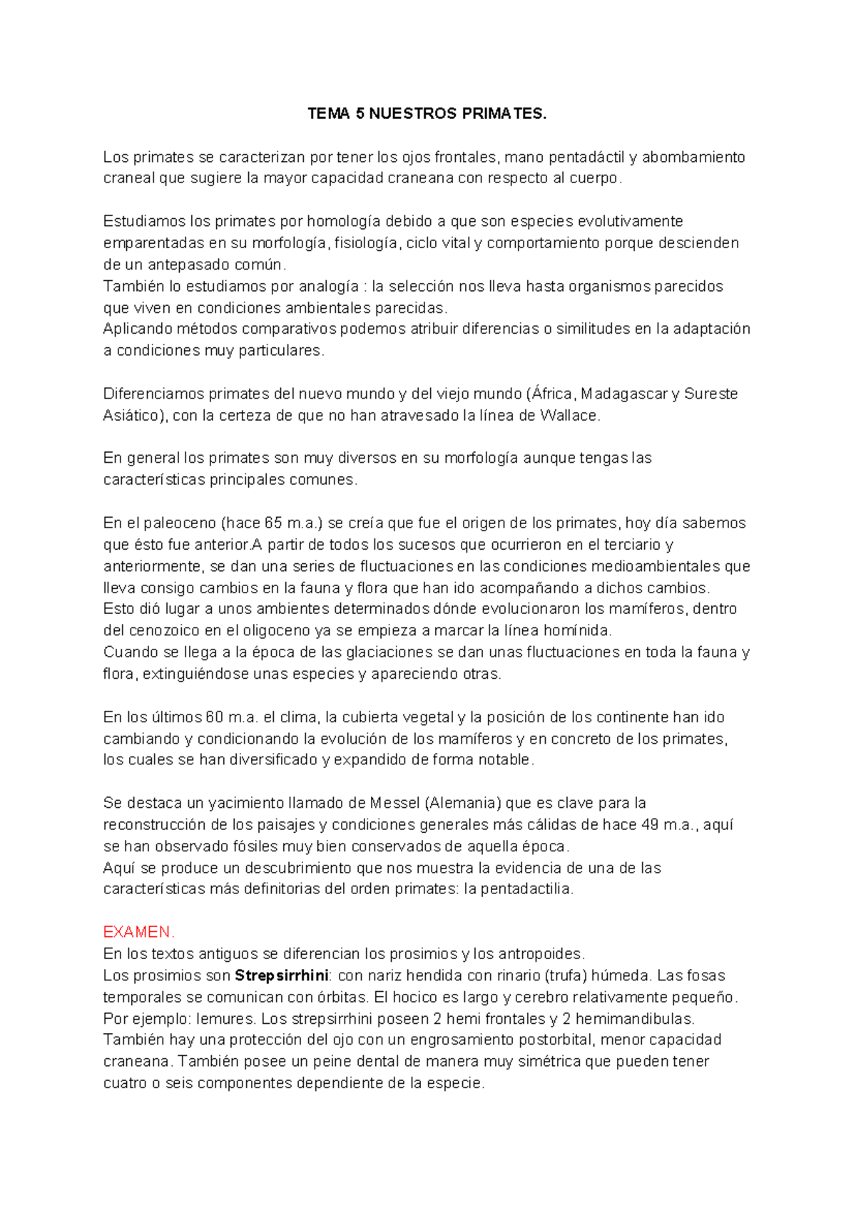 TEMA 5 Nuestros Primates - TEMA 5 NUESTROS PRIMATES. Los primates se ...